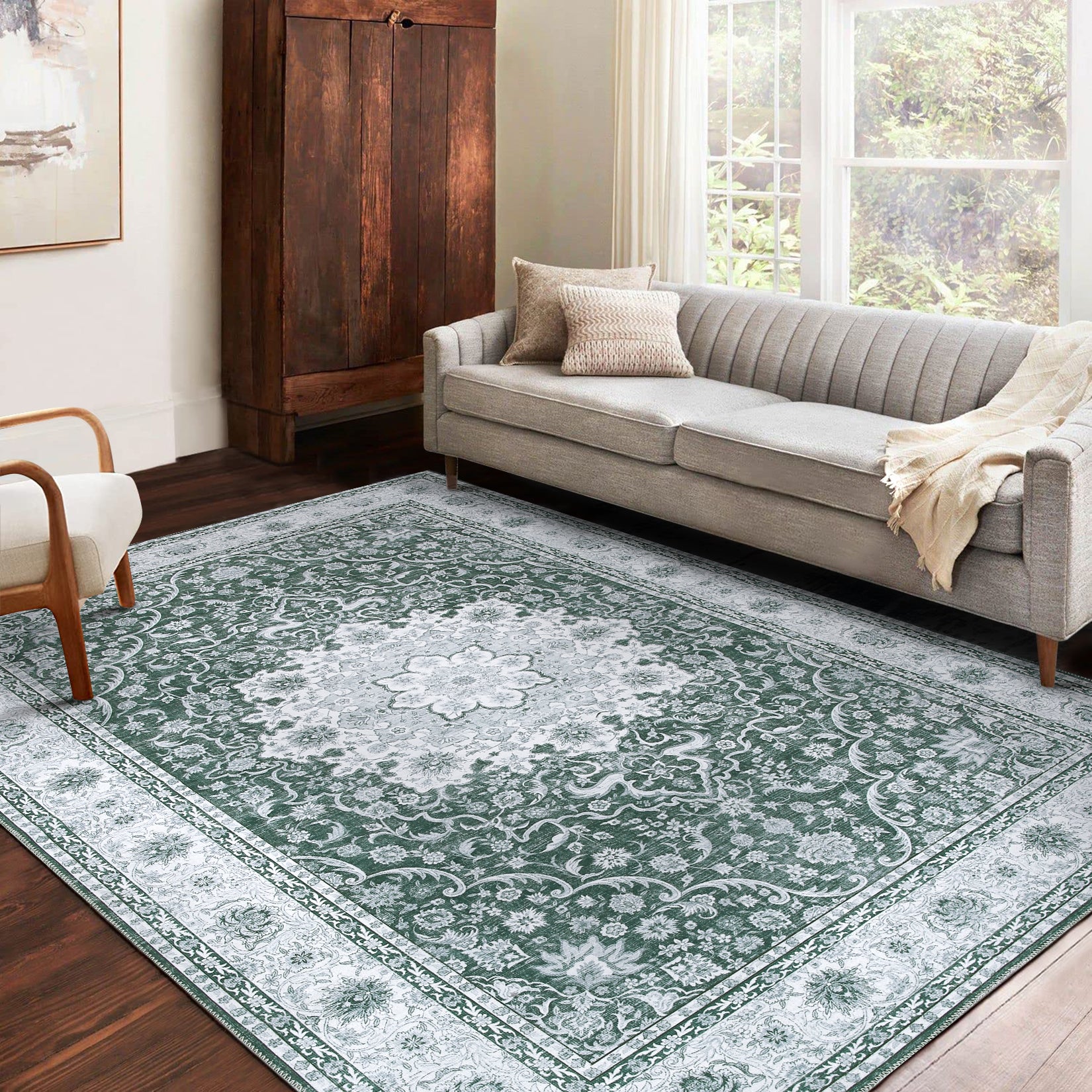 GARVEE 5x7 Area Rug - Stylish, Washable, Non-Slip & Durable
