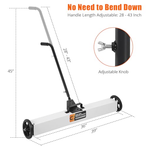 Magnetic Sweeper , Rolling Magnetic Sweeper with Wheels and Adjustable