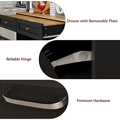 Kitchen Trash Storage: Double Tilt-Out, Drawer, Black Wood
