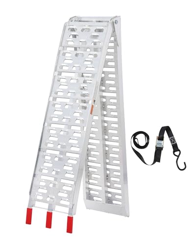 Folding Loading Ramp, 750 lbs Capacity, Aluminum Portable ATV UTV Ramp