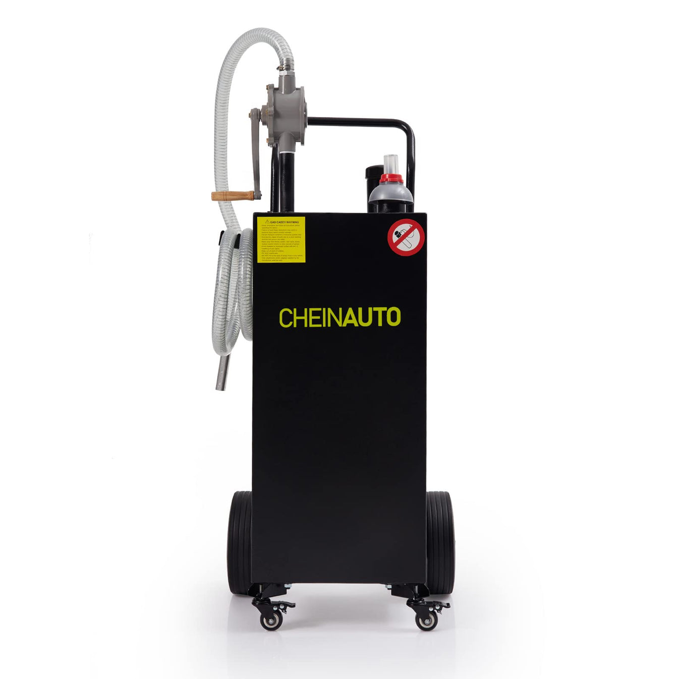 GARVEE 35 Gal Hand Pump Gas Caddy with Pump, 2 Wheels for Cars