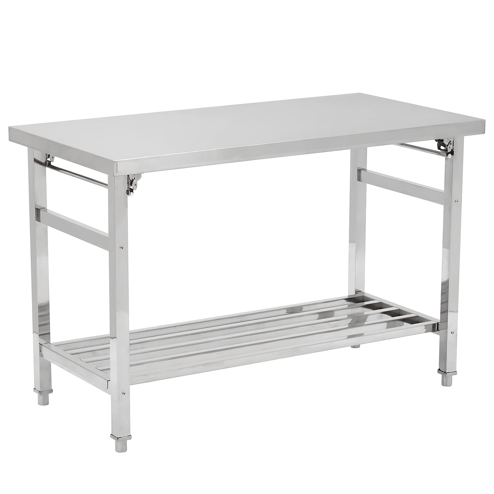 GARVEE Food Prep Worktable - Versatile Stainless Steel Folding Workbench