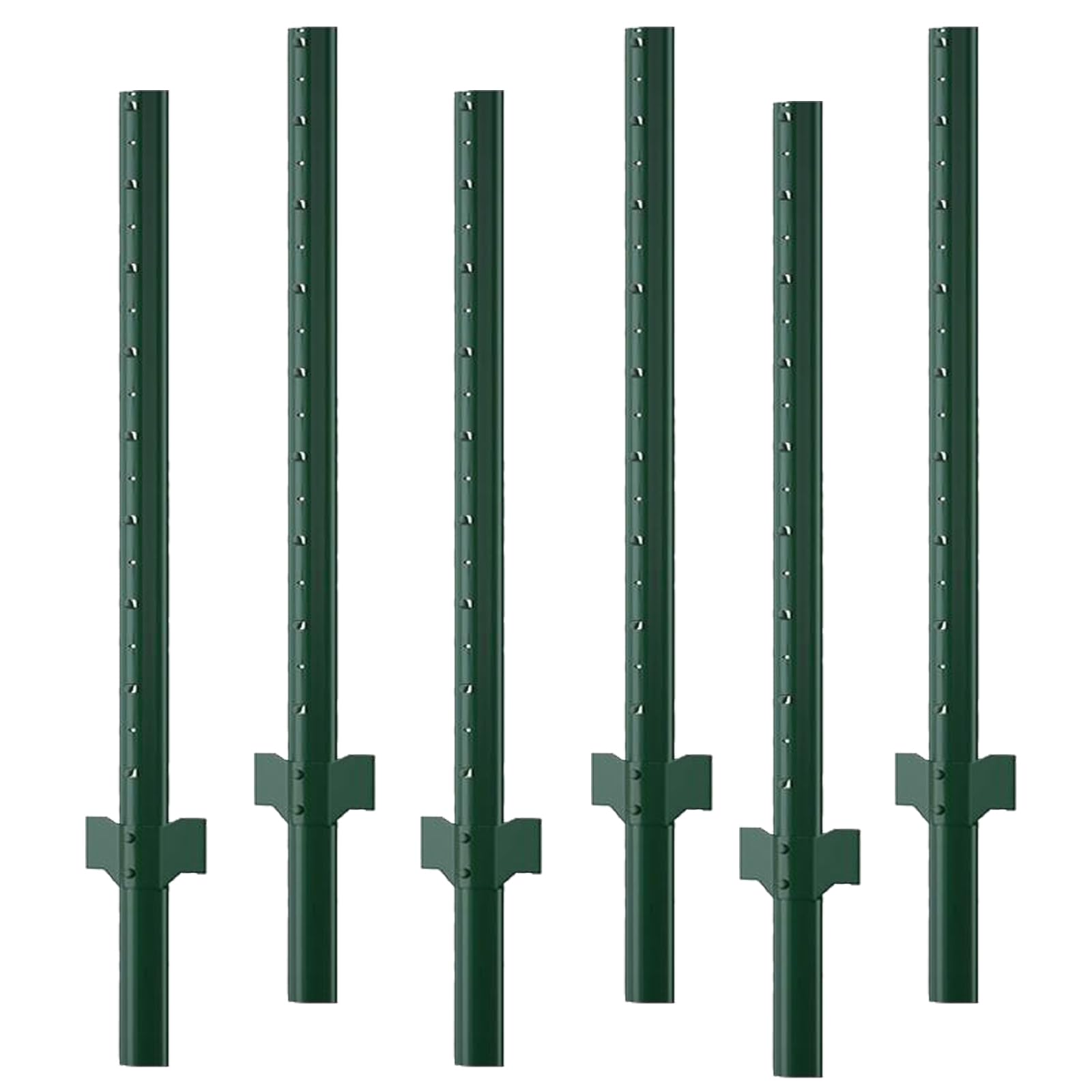 Garvee 6PCS Metal Fence Post, 5FT Steel Garden Fence Stakes, T Posts F
