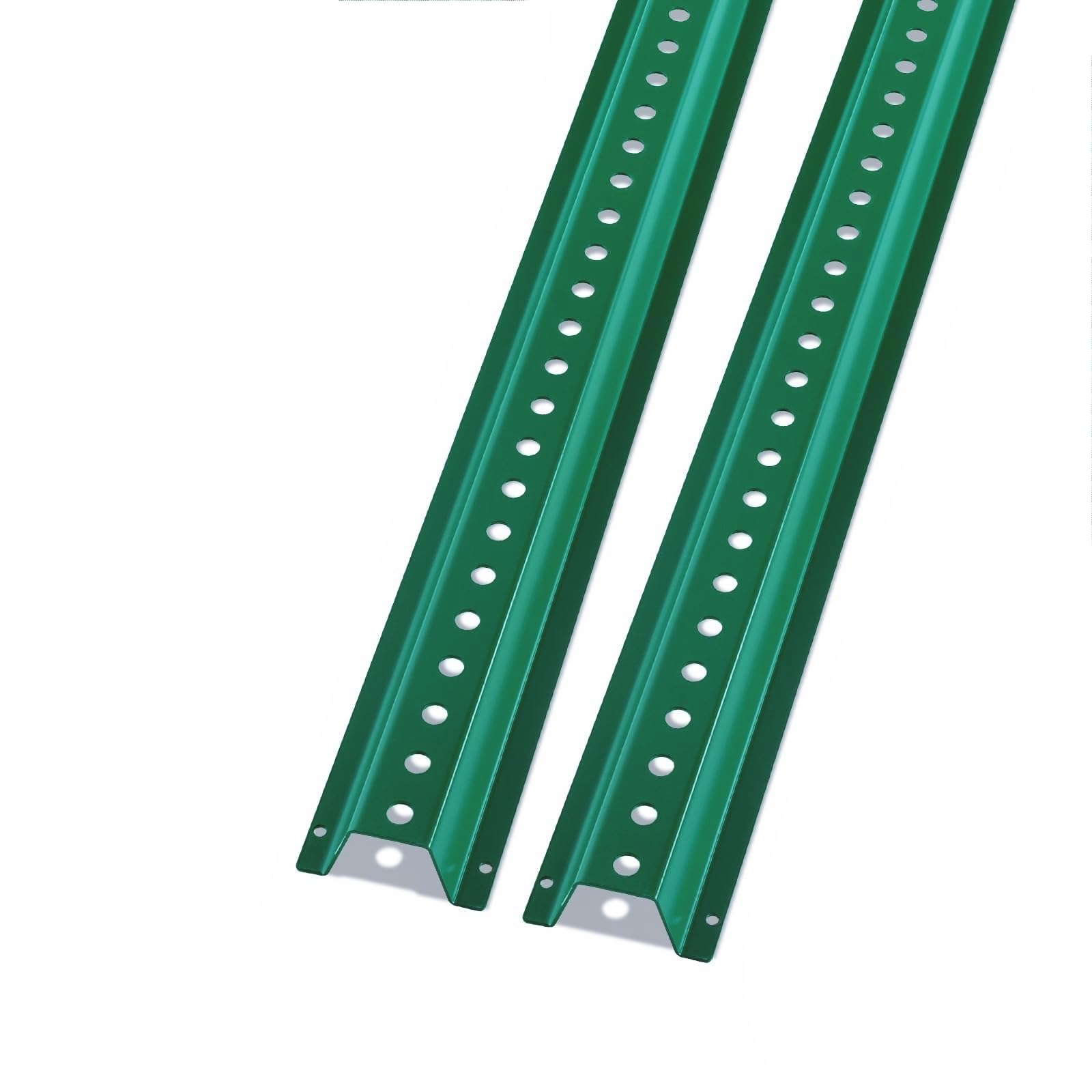 Garvee 6FT U-Channel Sign Post 2-Pack Steel Heavy Duty Fence Green for
