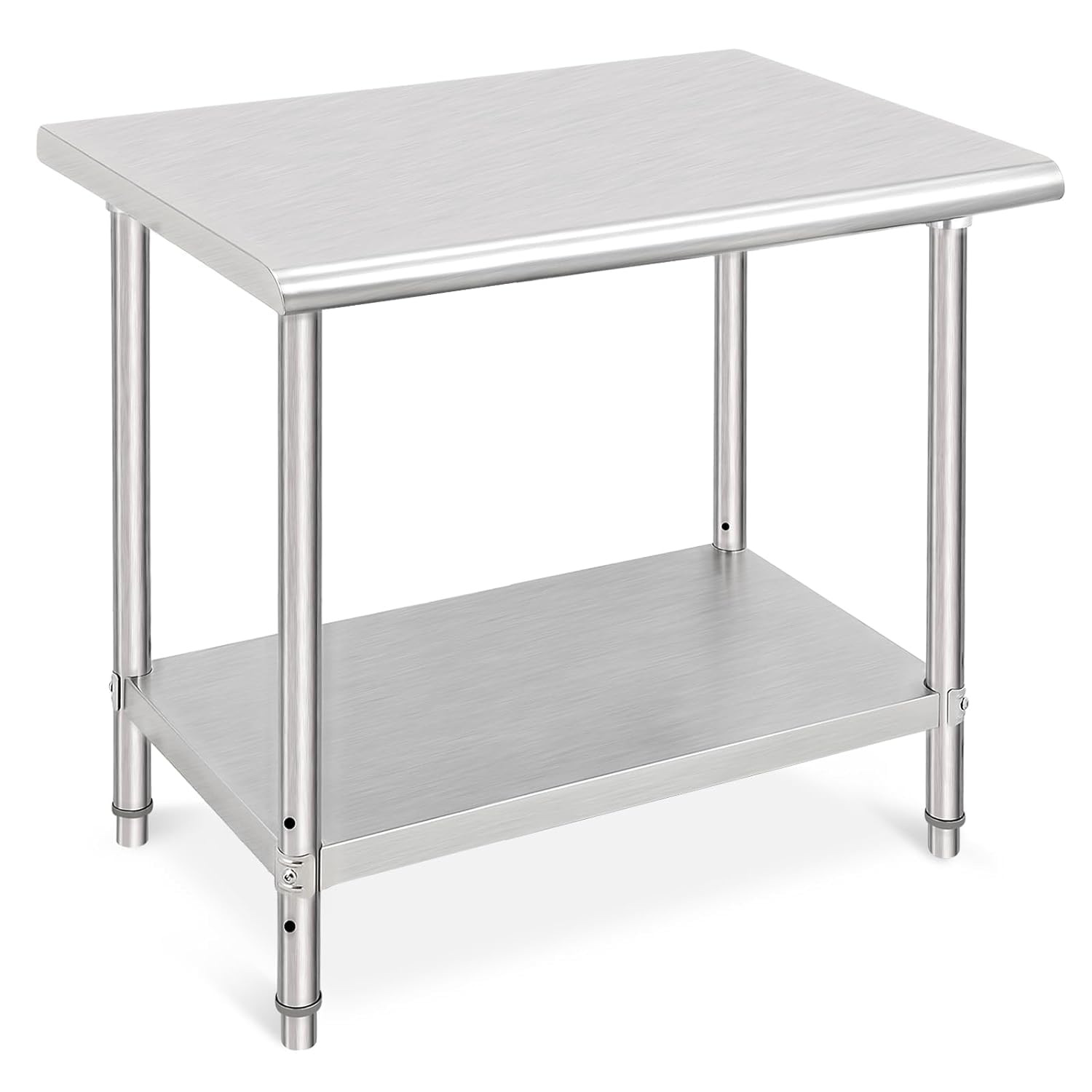 GARVEE Stainless 30x24x35 Inch Steel Work Table Heavy Duty with Caster
