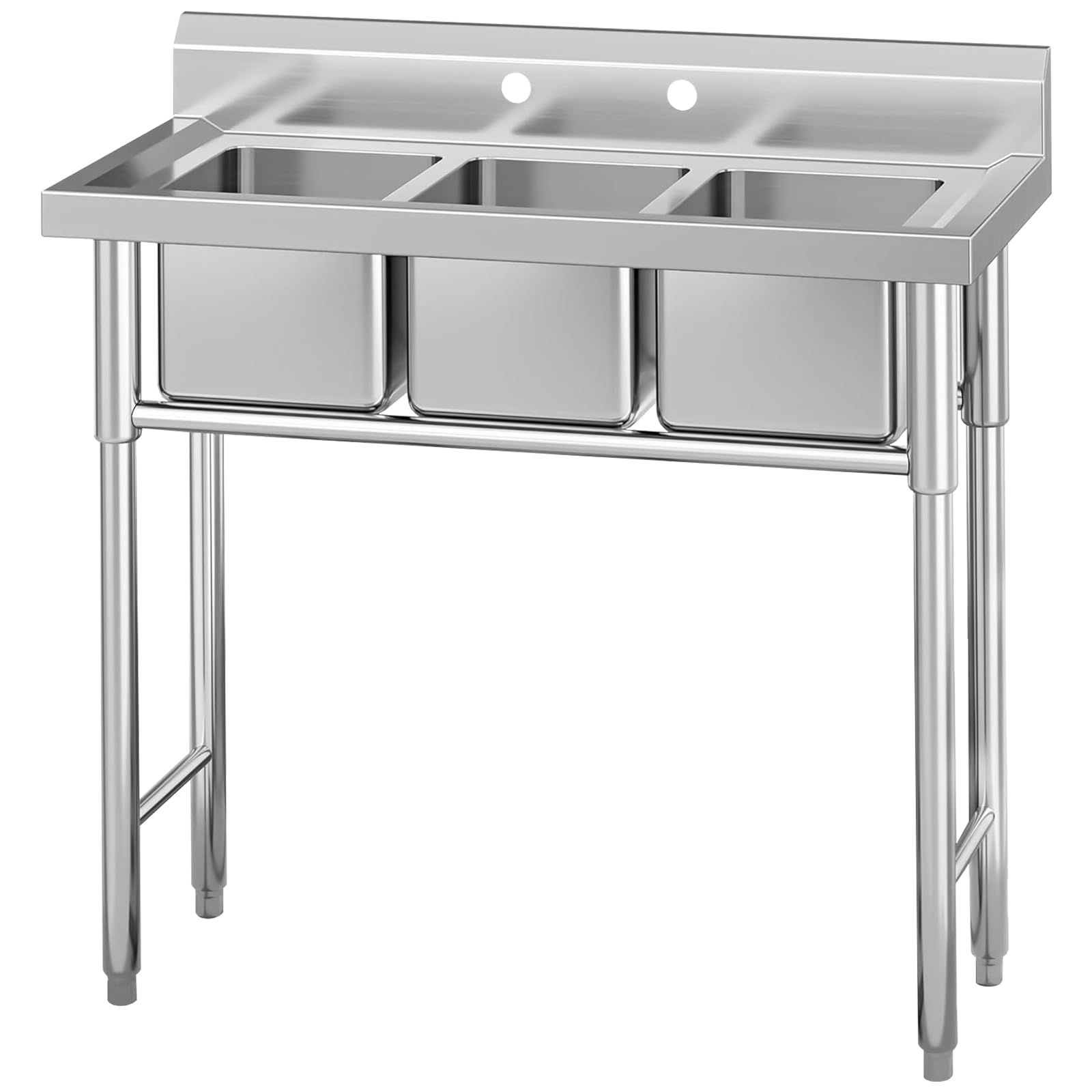 GARVEE 3 Compartment Utility Kitchen Sink - Versatile Stainless Steel ...