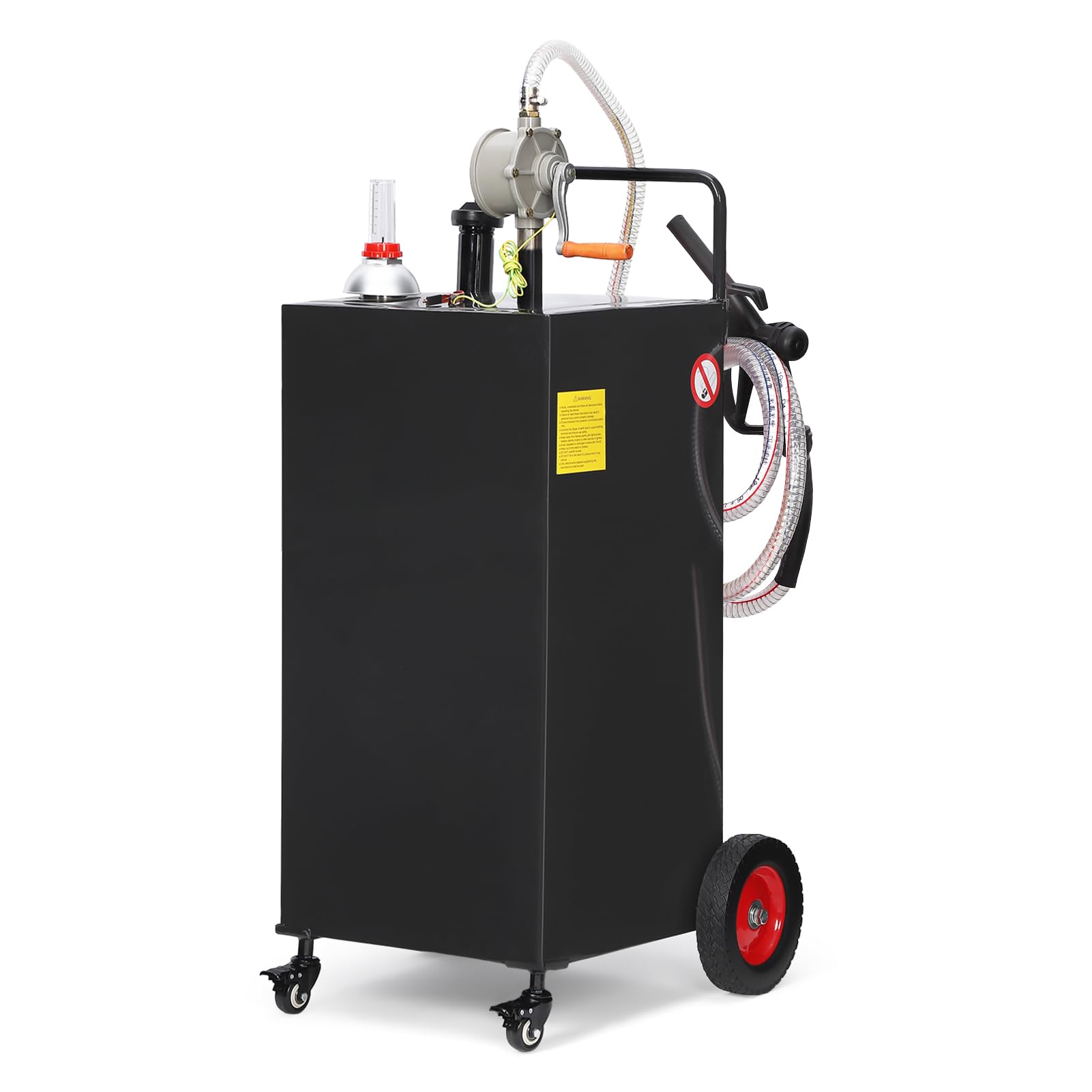 Garvee 30 Gallon Fuel Caddy With Manual Transfer Pump Heavy-Duty Stain