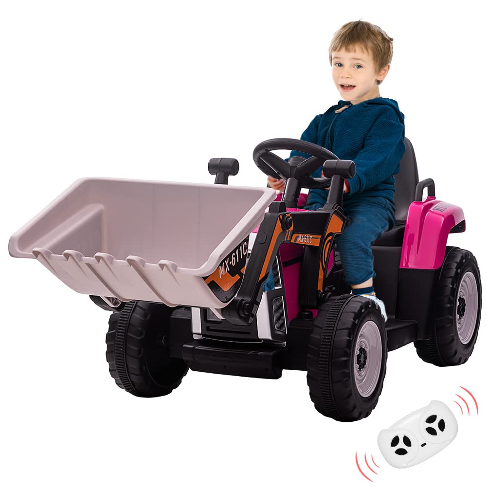 GARVEE 12V Kids Ride on Car - Versatile Electric Excavator for Indoor ...