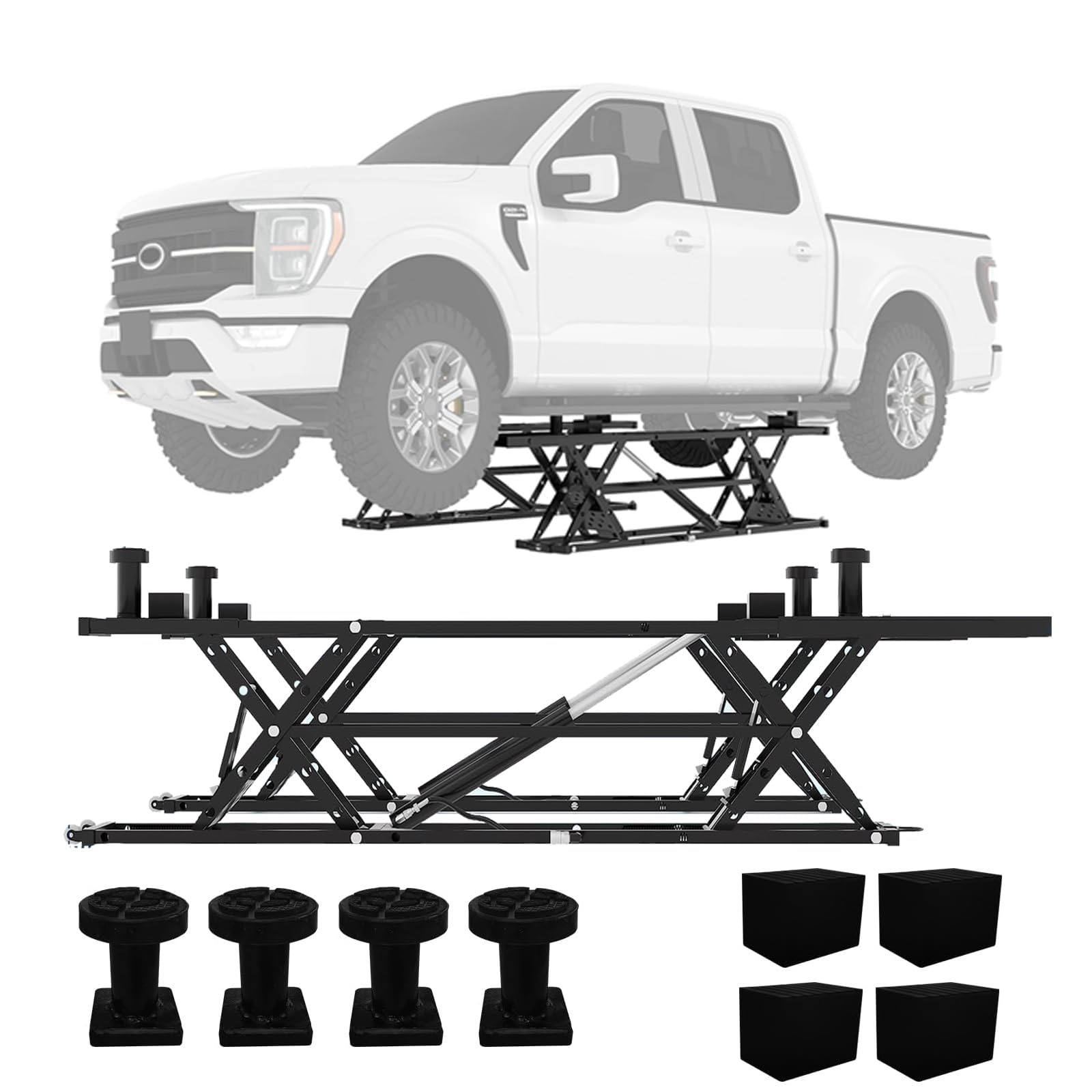 Garvee Portable Car Lift - 5000 lbs Adjustable Quick Jack with Locking