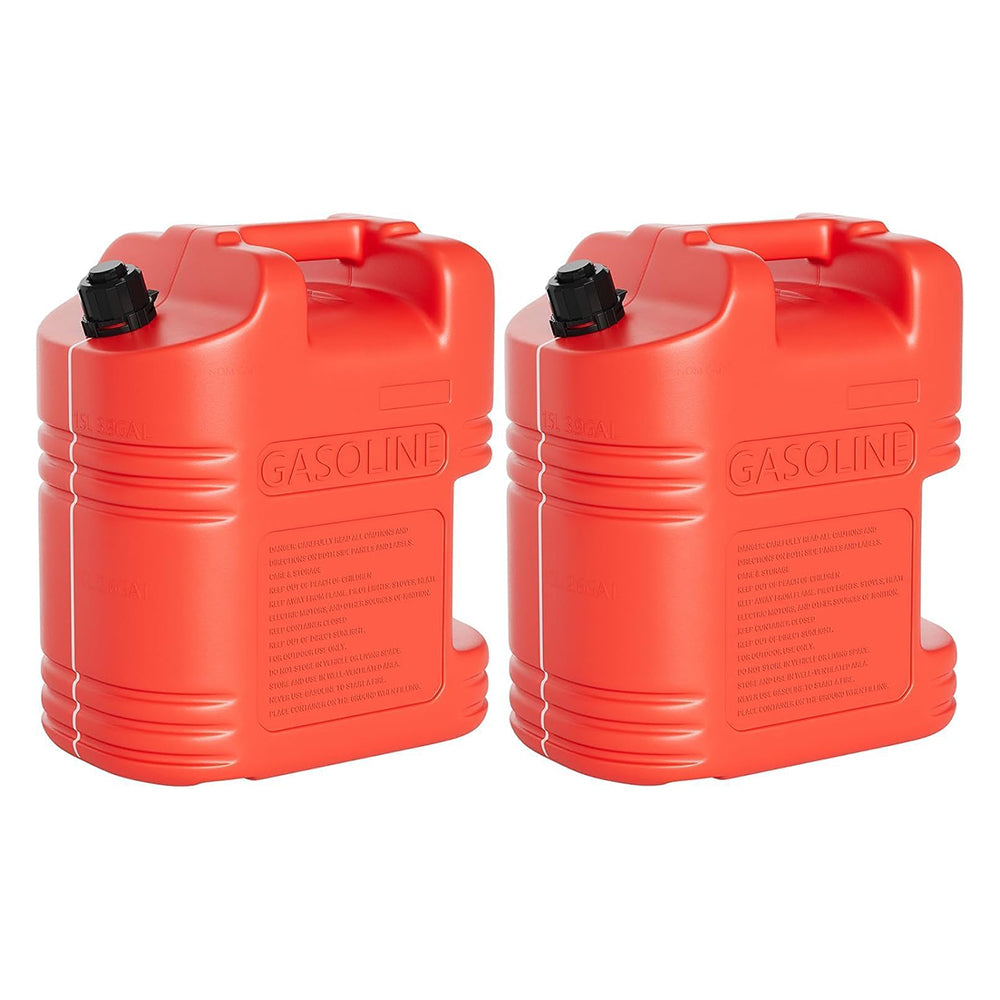 Garvee 5 Gallon Gas Can 2x Pack Heavy-Duty No-Spill Liquid Container w
