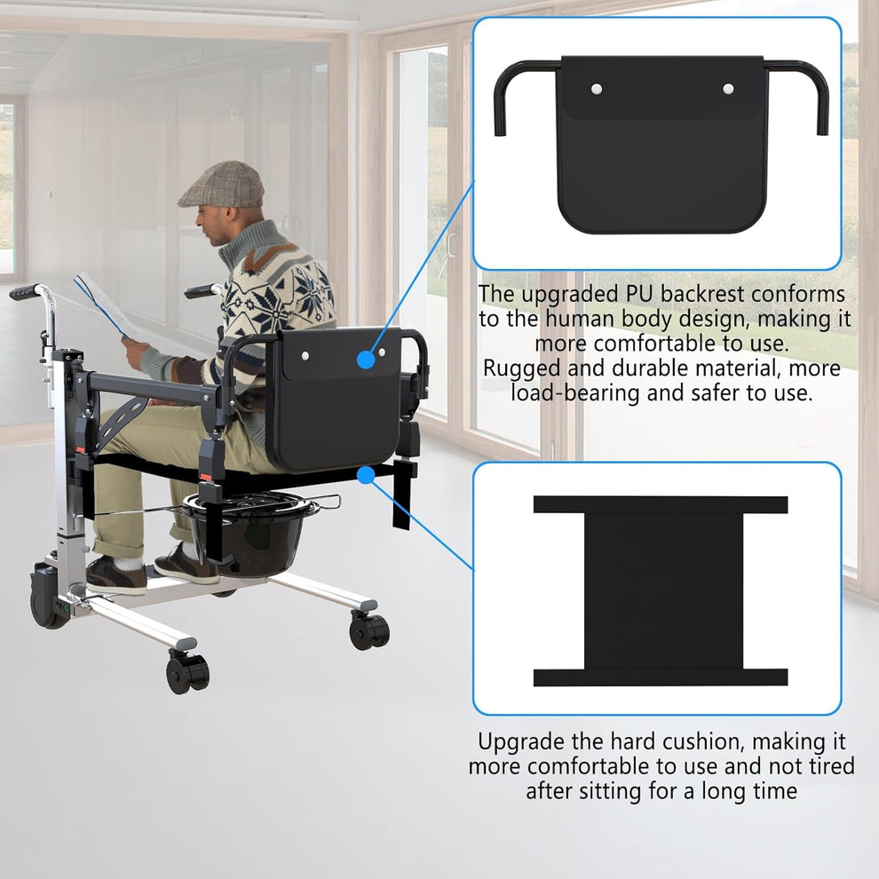 GARVEE Electric Patient Lift Transfer Chair - Versatile and Portable