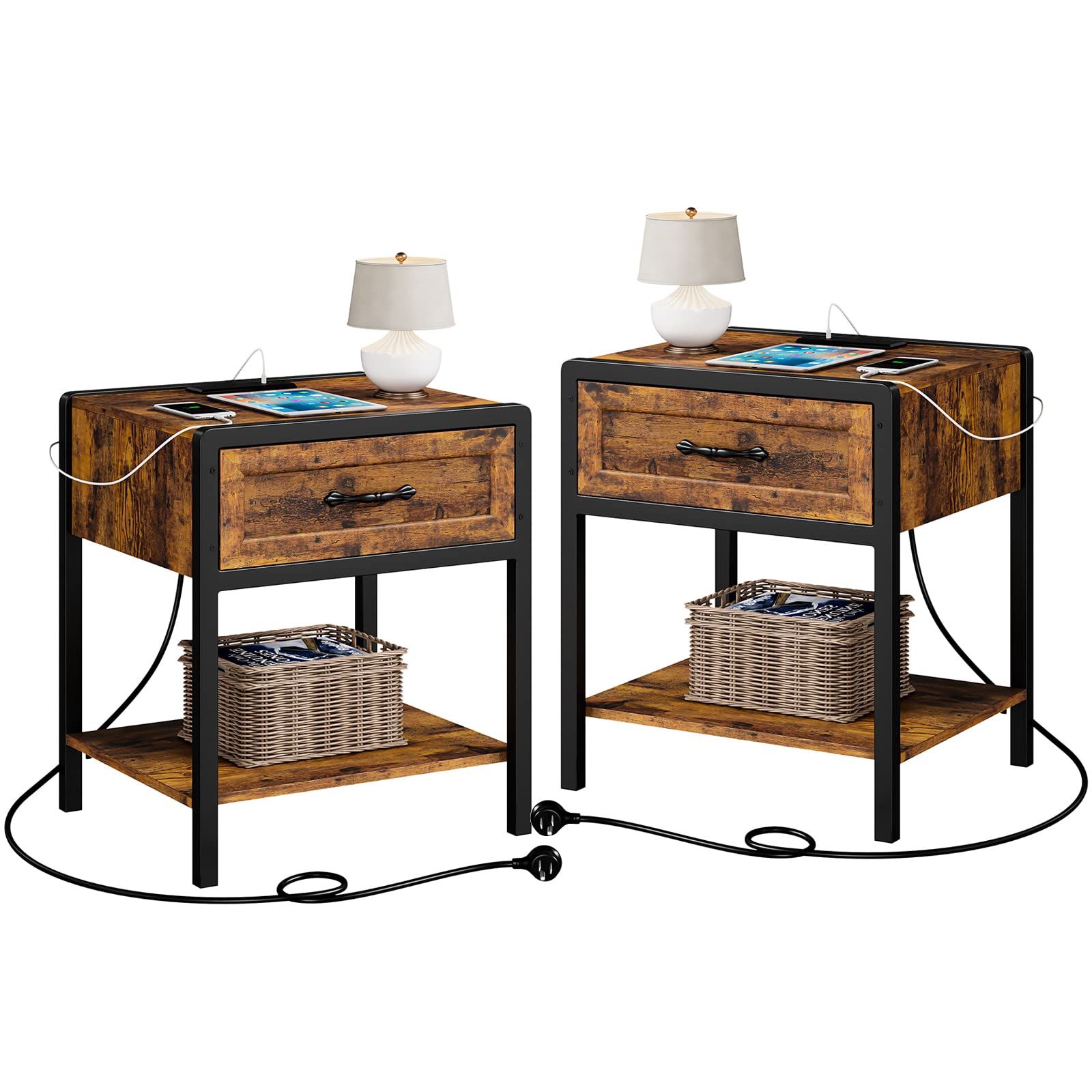 GARVEE Nightstand Set of 2 - Modern & Versatile