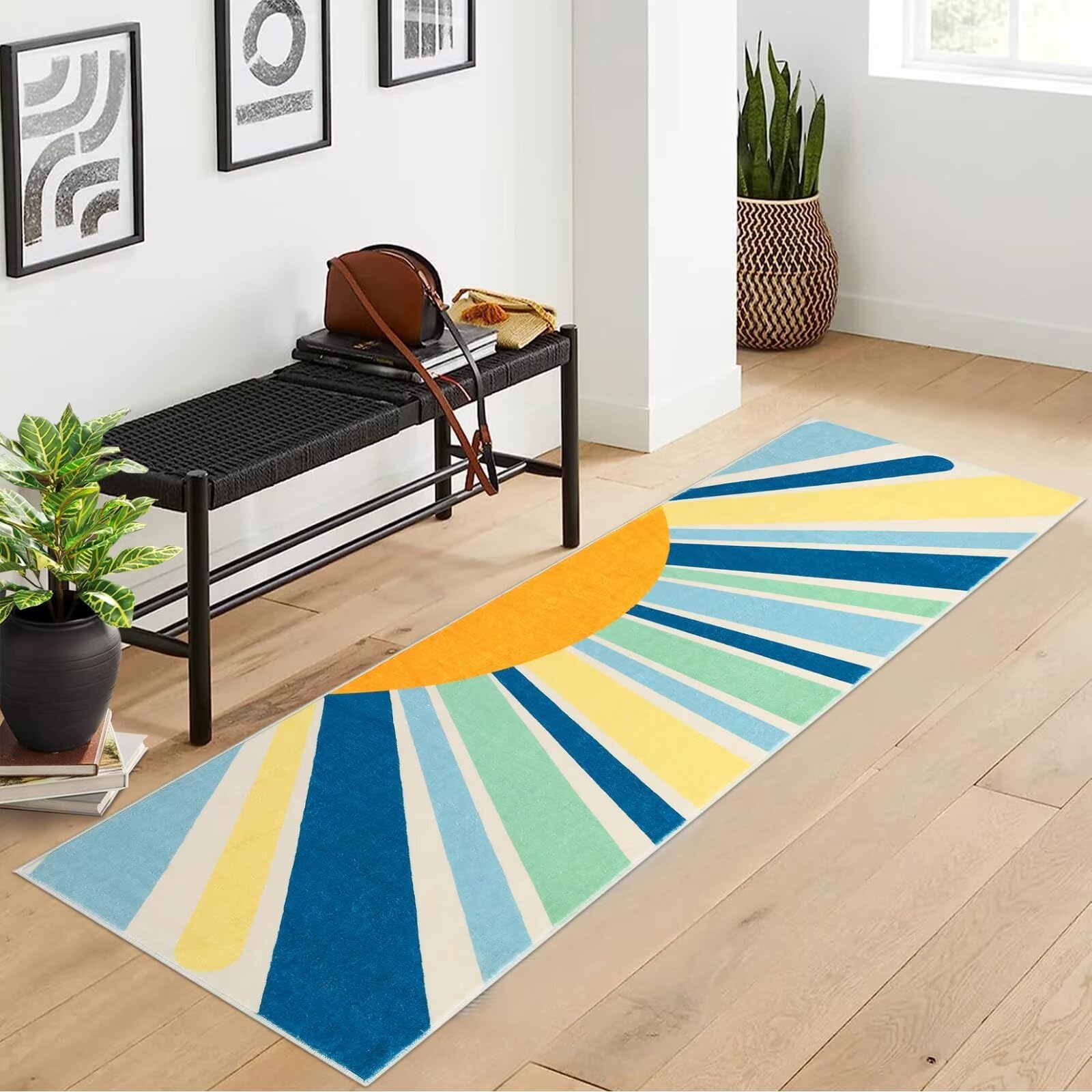 GARVEE Runner Rug 2x6 Indoor Washable Low Pile Non-Slip Soft Comfort ...