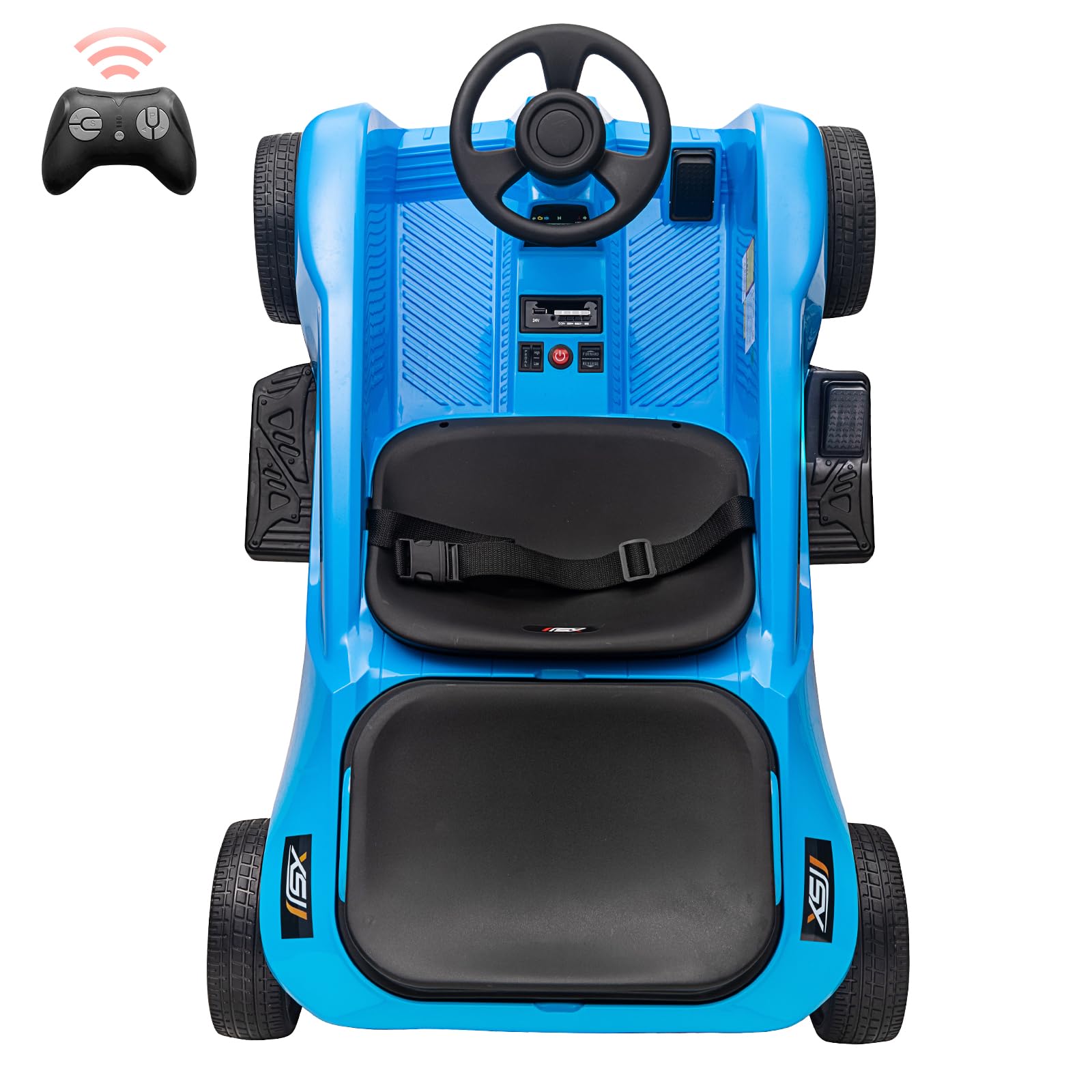 GARVEE 2 Seaters 4-Wheelers Electric Ride On Toy for Kids, 24V 120W*2