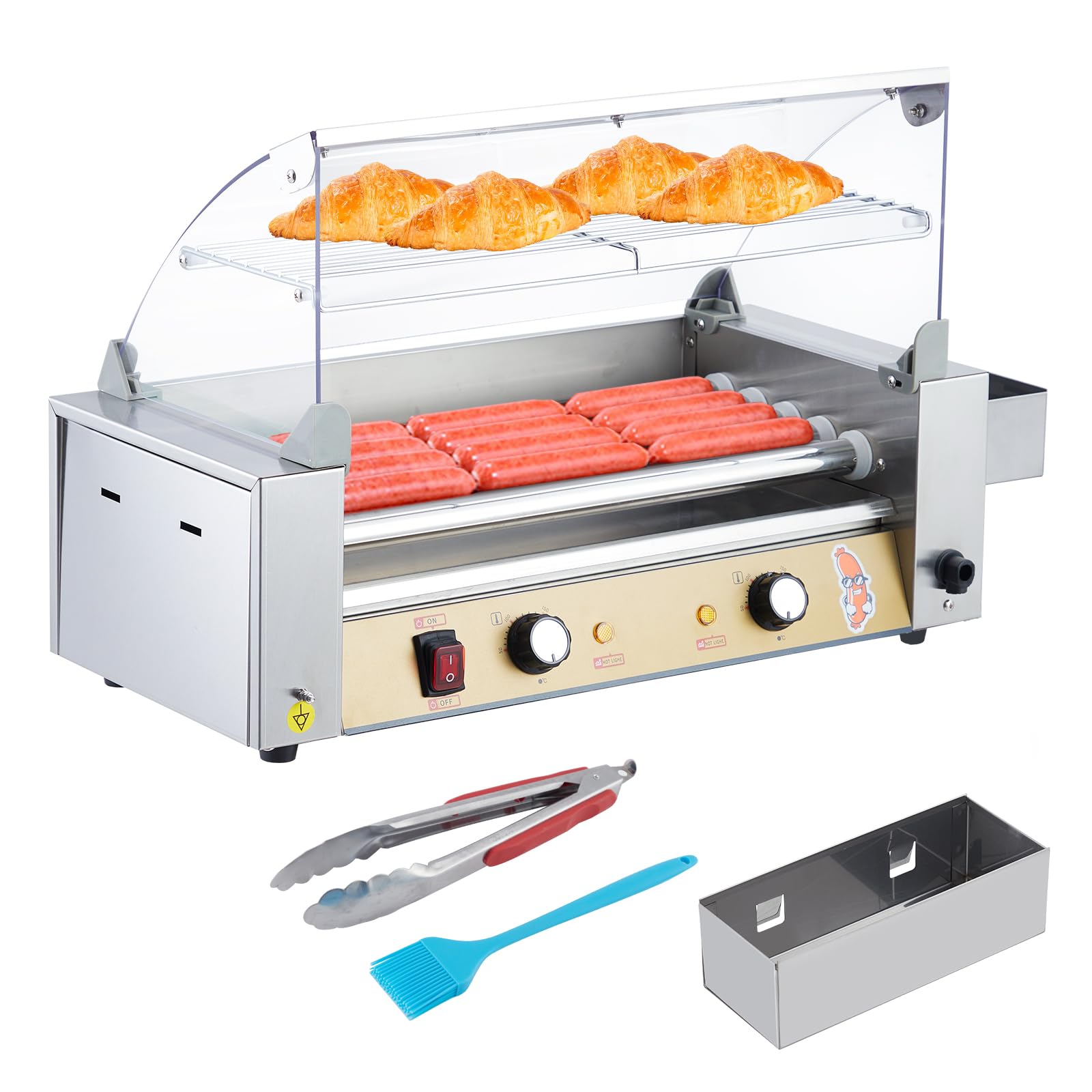 GARVEE 12 Hot Dog Roller With Bun Warmer - Versatile Cooking for Home ...