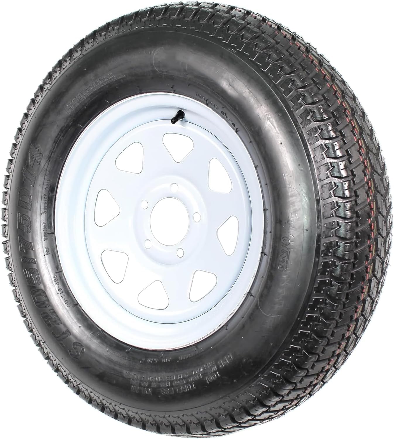 GARVEE Trailer Tires RimsST205/75D14 6PR Tire 5 Lug White Spoke Wheel