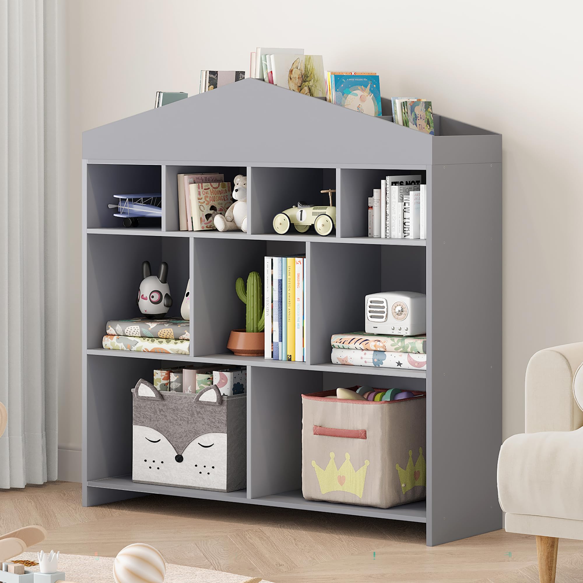 GARVEE Toy Storage Organizer: Modern & Stylish 9-Cubby Bookshelf