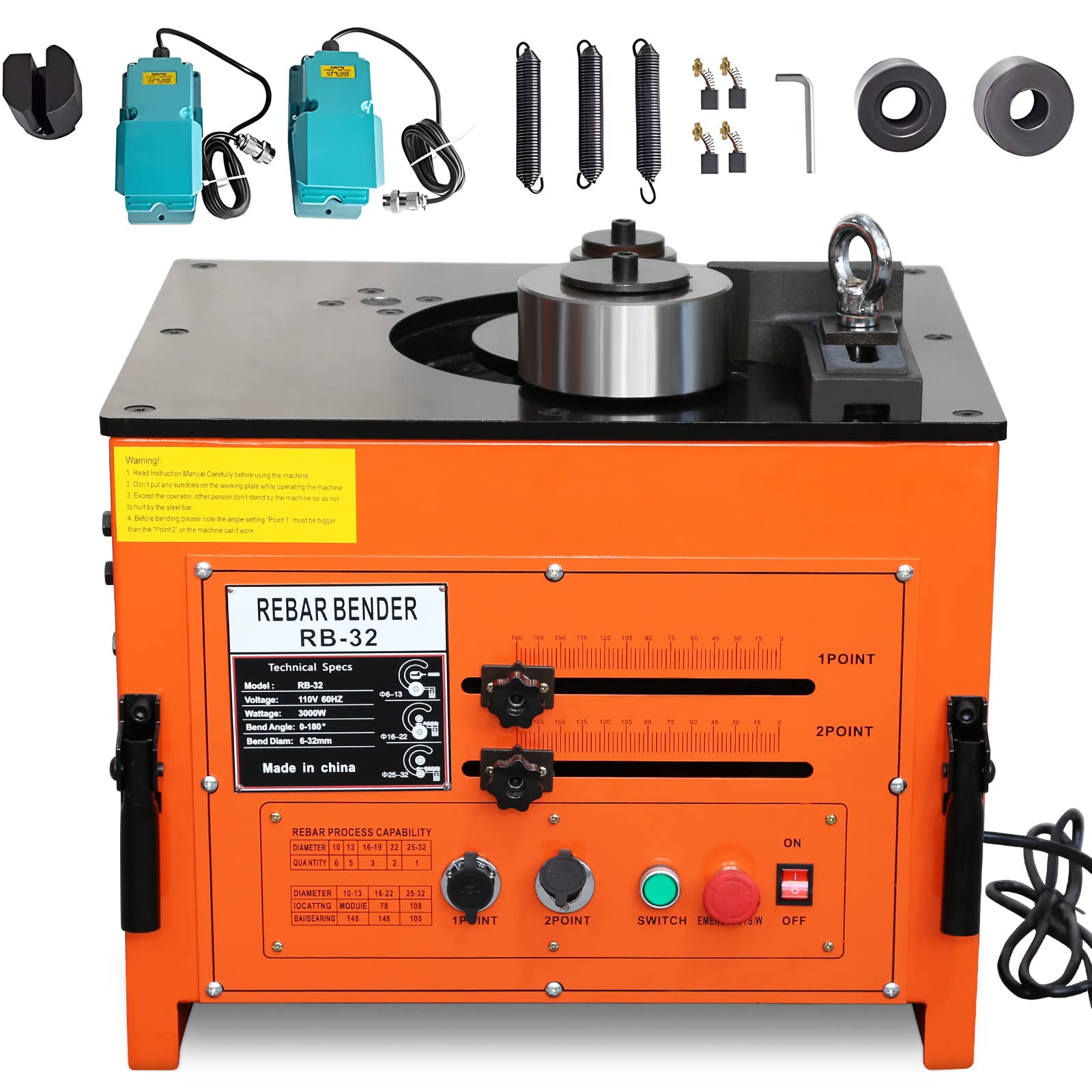 3000W 1.3 Inch Electric Bender, Cuts & Bends 0-180°
