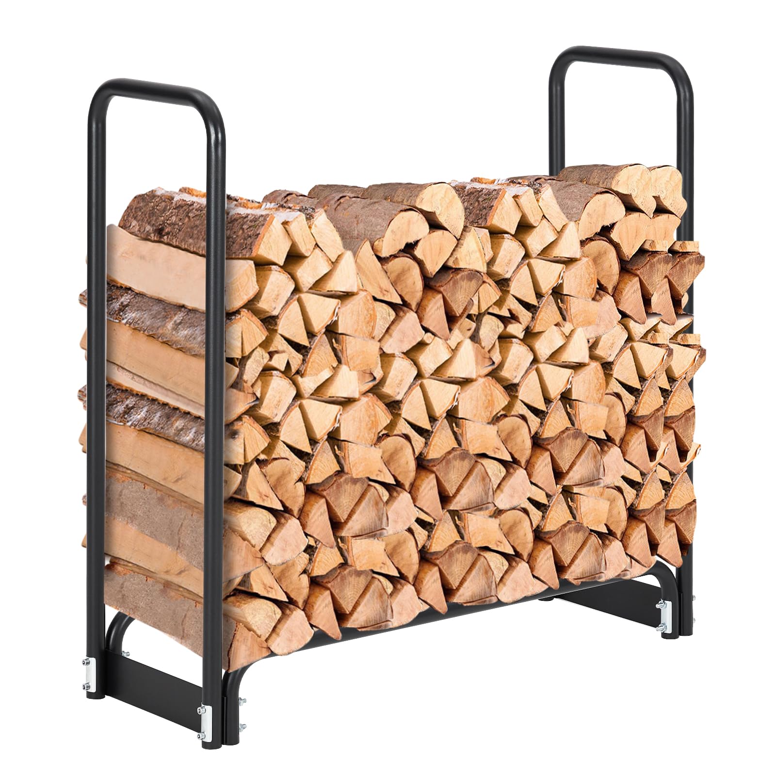 GARVEE 8FT Firewood Rack Outdoor - Durable, Weather-Resistant Storage