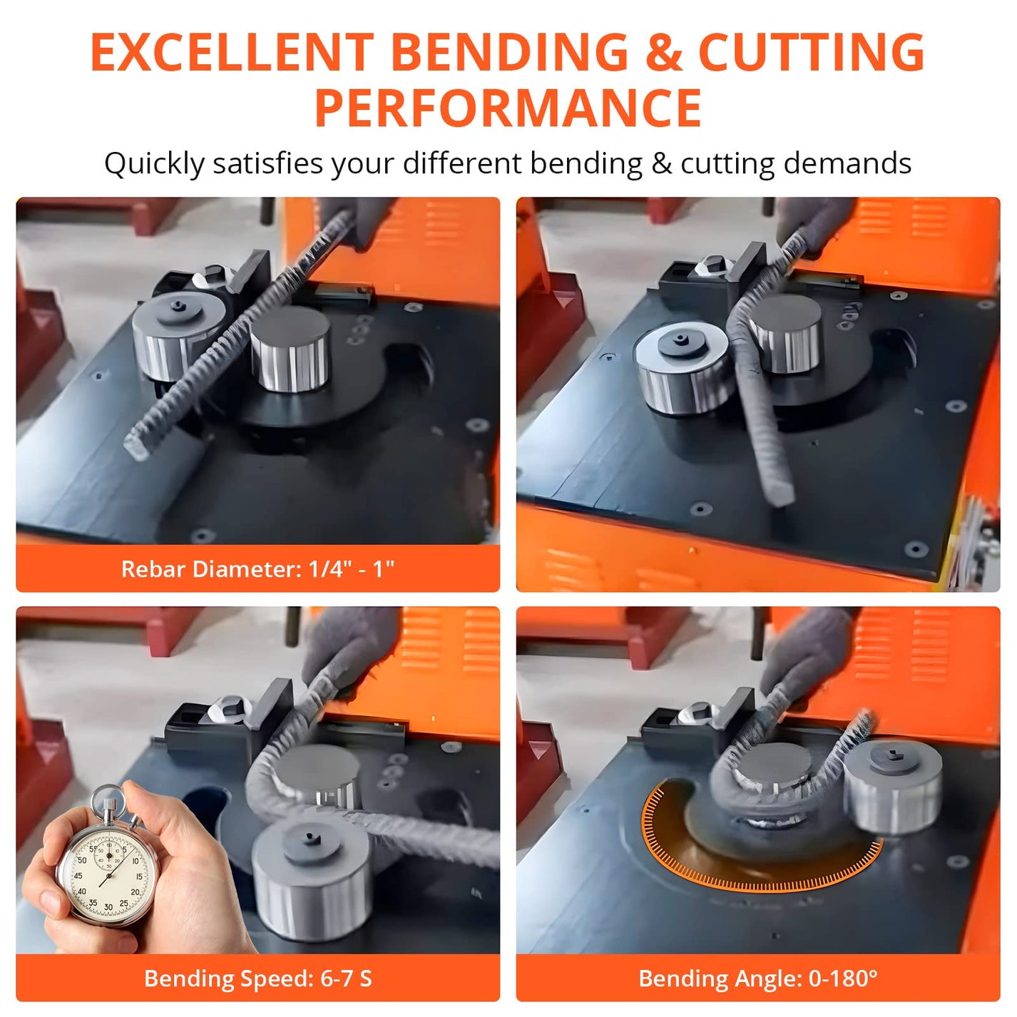3000W 1.3 Inch Electric Bender, Cuts & Bends 0-180°