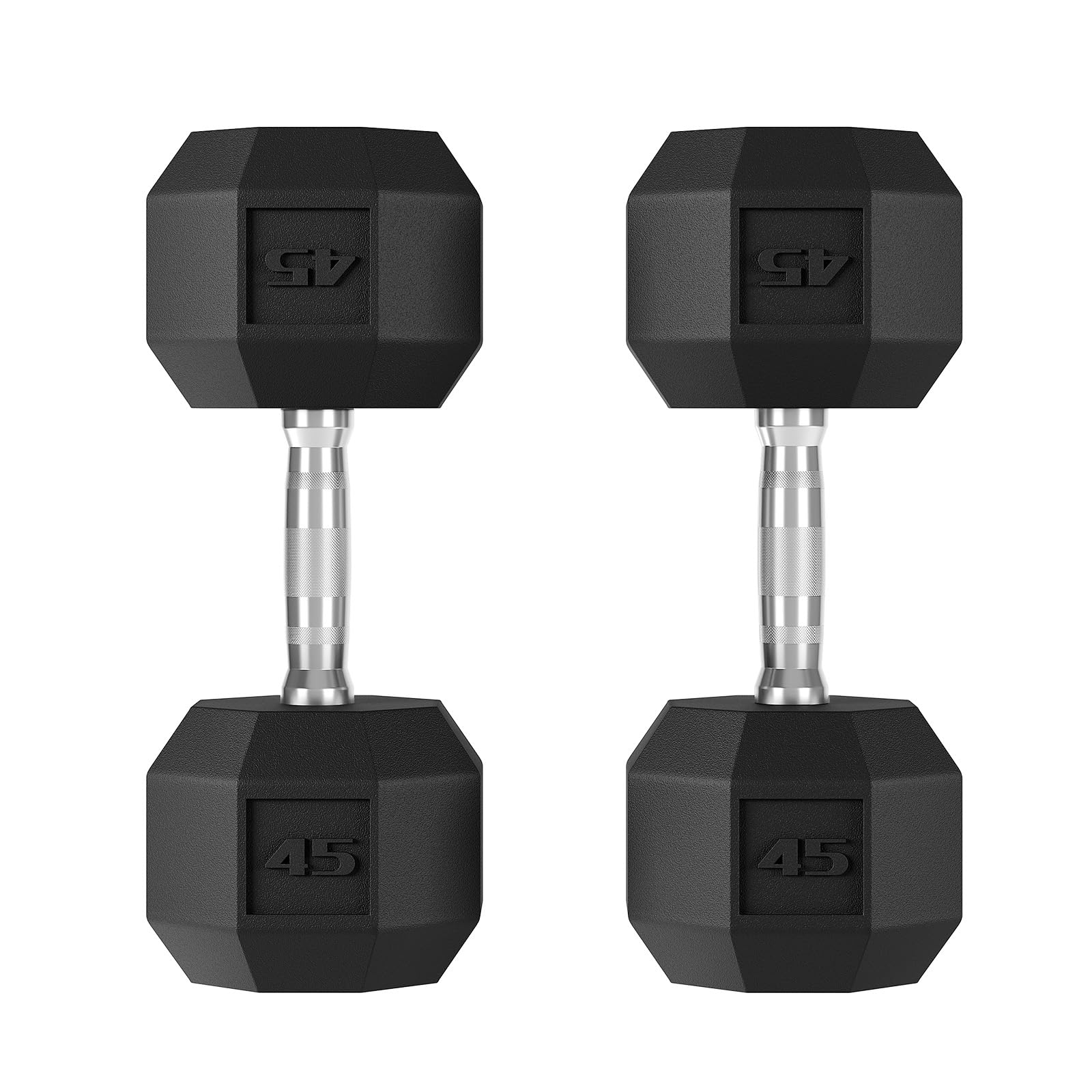 Garvee 45 Lbs PVC Encased Hex Dumbbell Set, Strength Training Hand Wei
