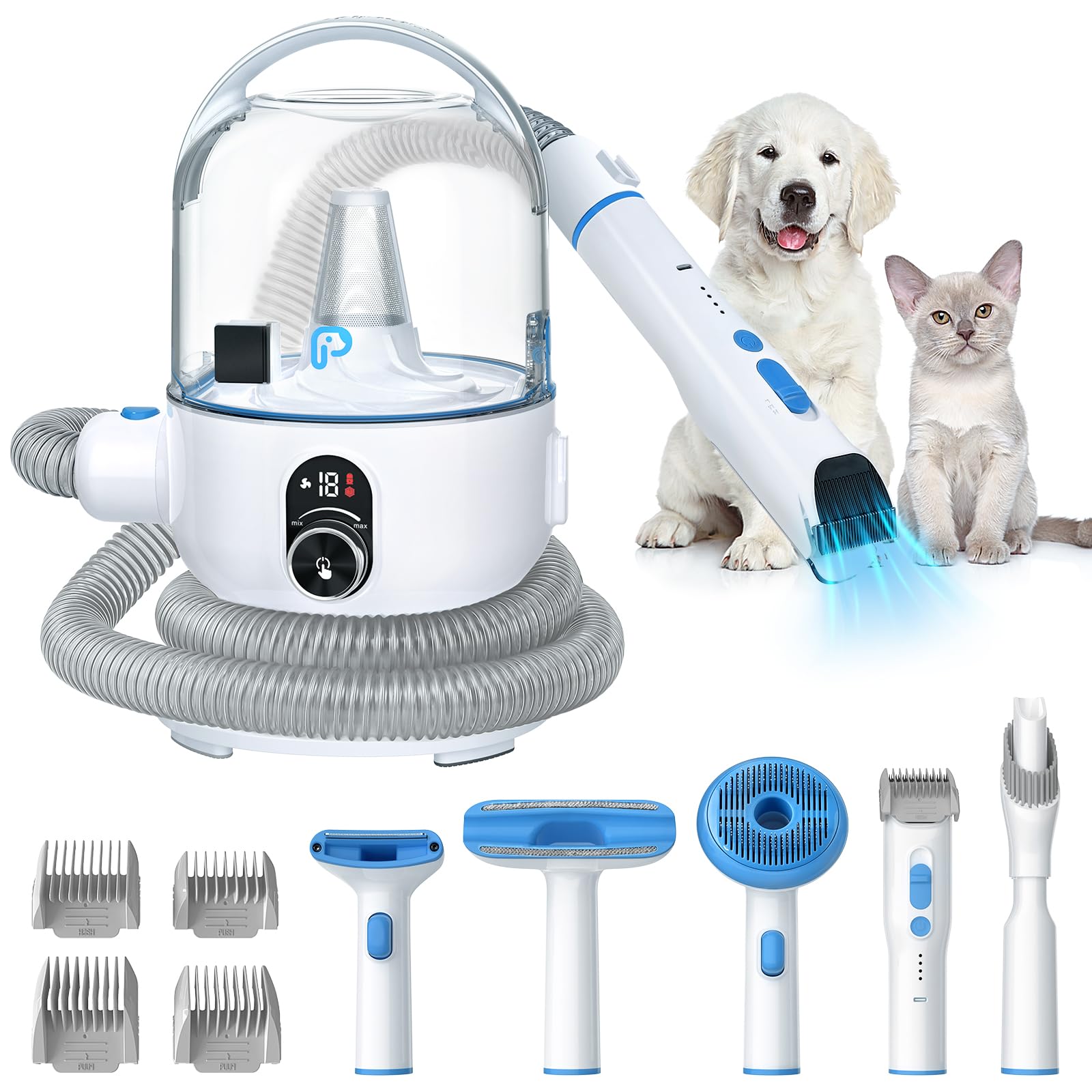 Garvee Dog Grooming Kit Professional 2L Large Dust Cup Low Noise for ...
