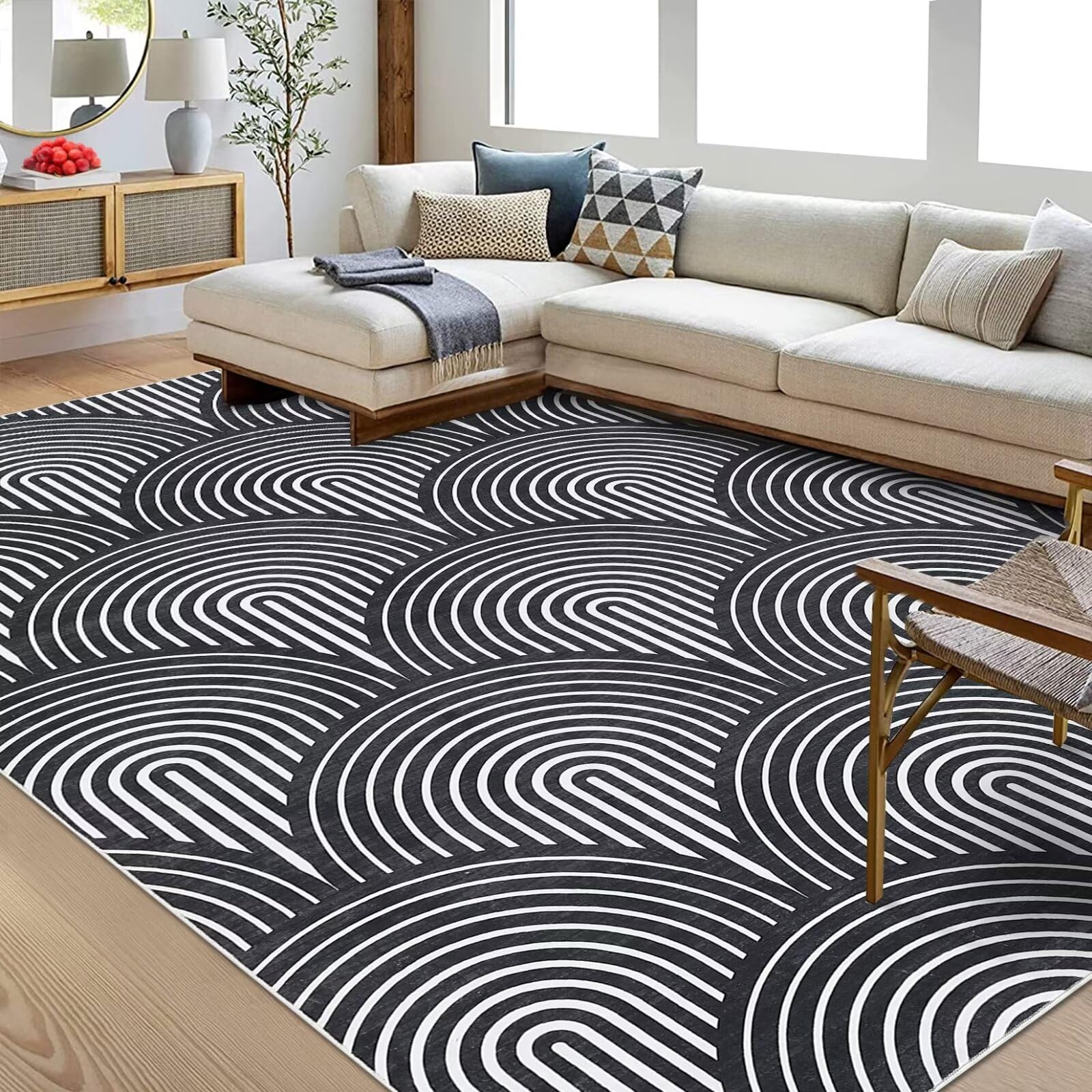 GARVEE 8x10 Living Room Rug - Premium Quality Non-Slip Washable Area Rug