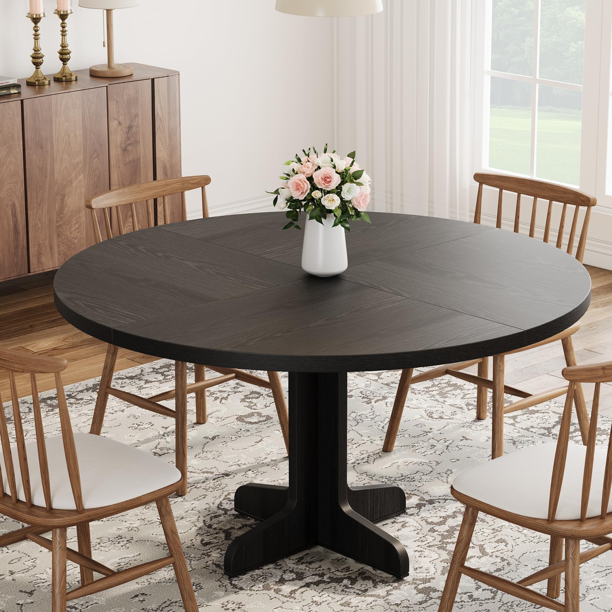GARVEE 47 Inch Round Dining Table for Indoor Use - Versatile and Stylish