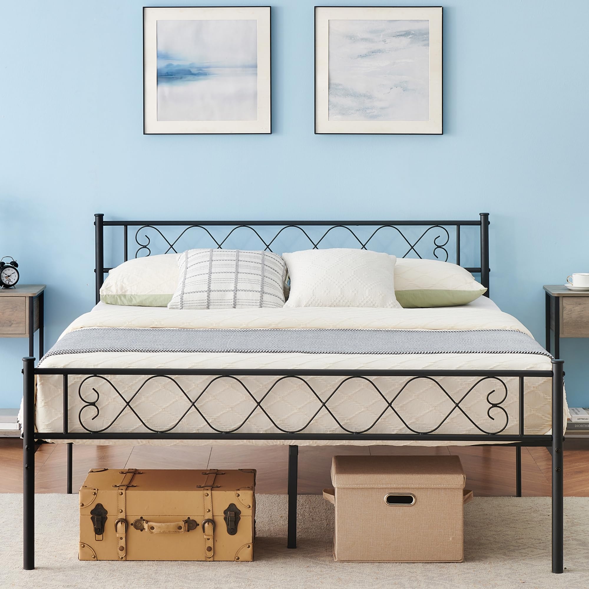 GARVEE Queen Metal Bed Frame - Sturdy & Stylish