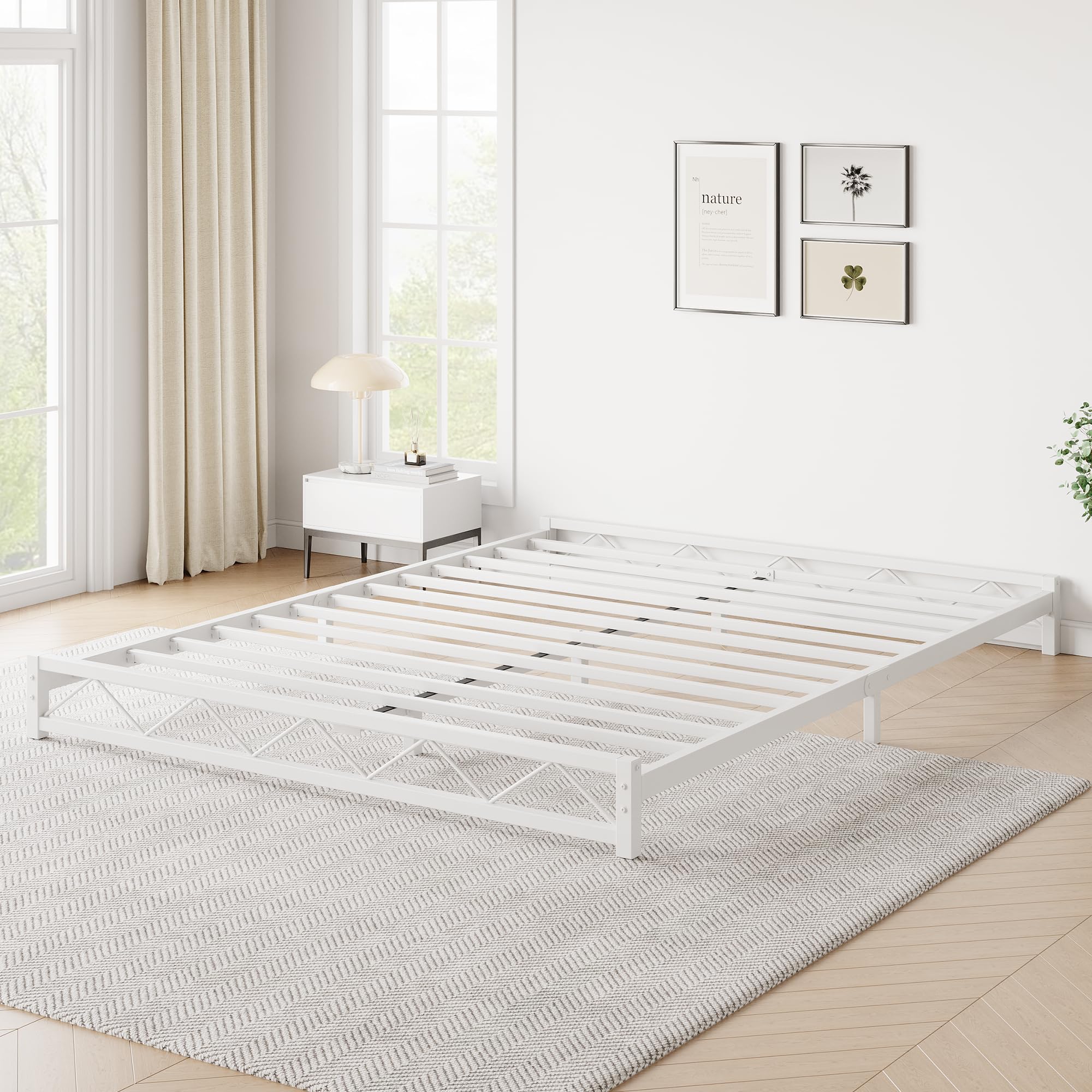 GARVEE 6 Inch Queen Size Metal Platform Bed Frame - Versatile & Stylish