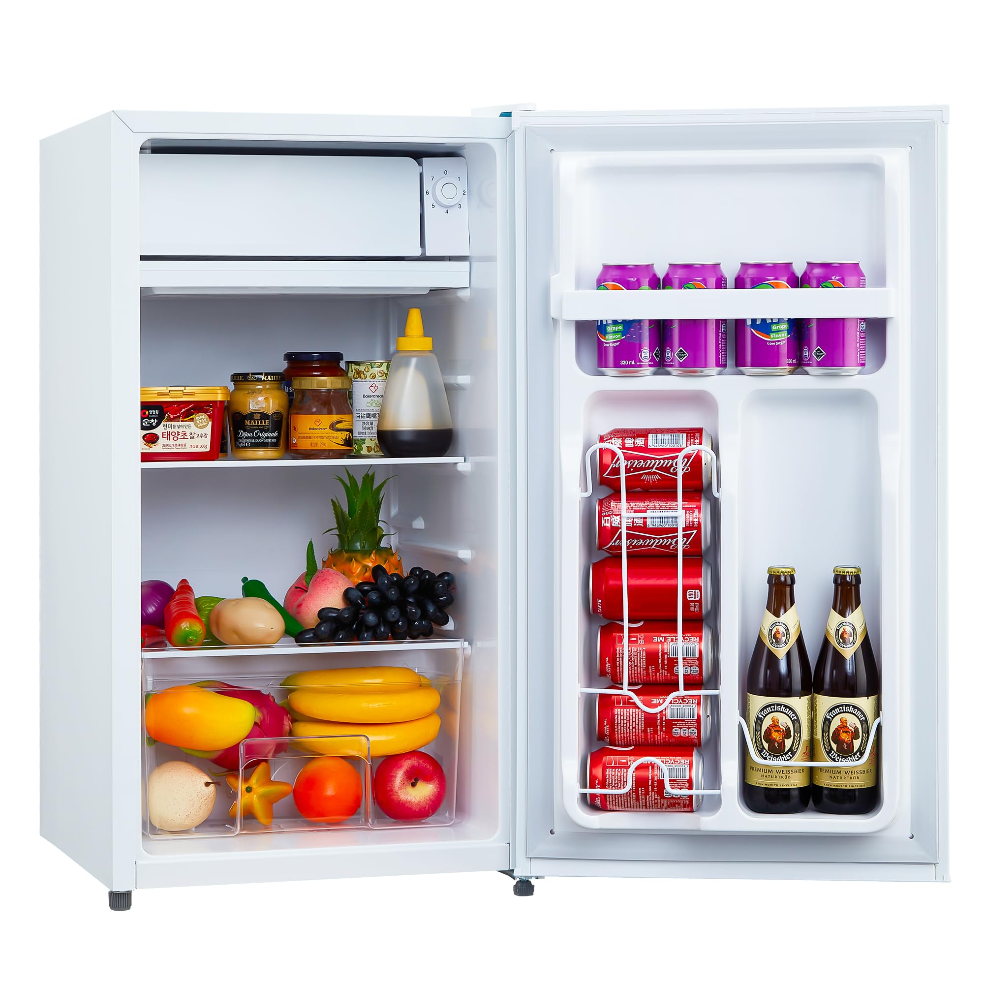 GARVEE 91L Mini Refrigerator with Freezer - Perfect for Bedroom and Office