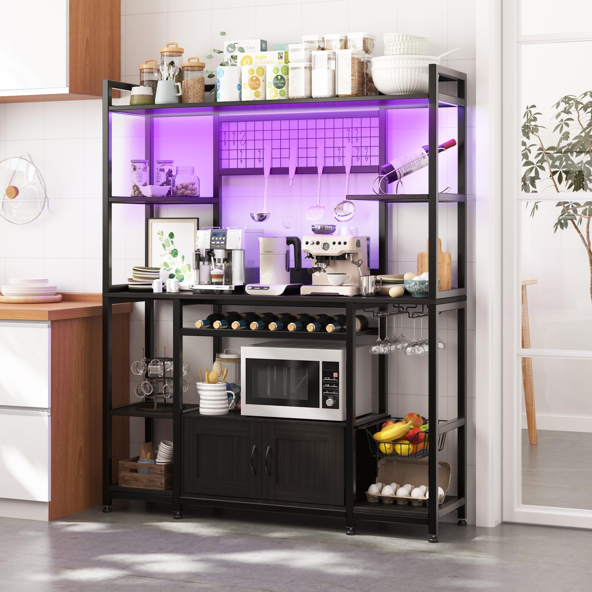 GARVEE 55" Bakers Rack - Versatile Kitchen Storage Solution