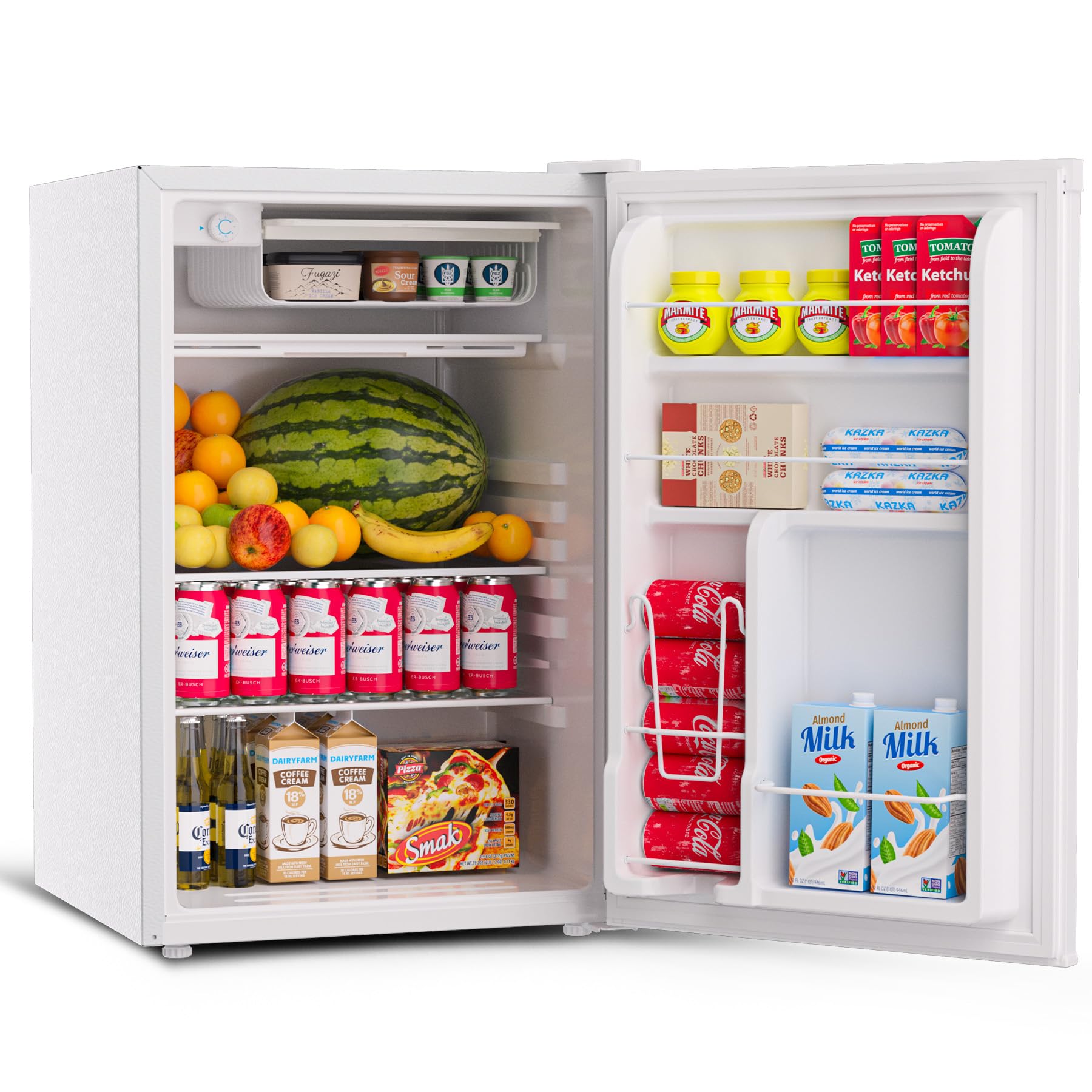 Garvee 4.5 Cu Ft Mini Fridge With Freezer, Single Door Compact Refrige