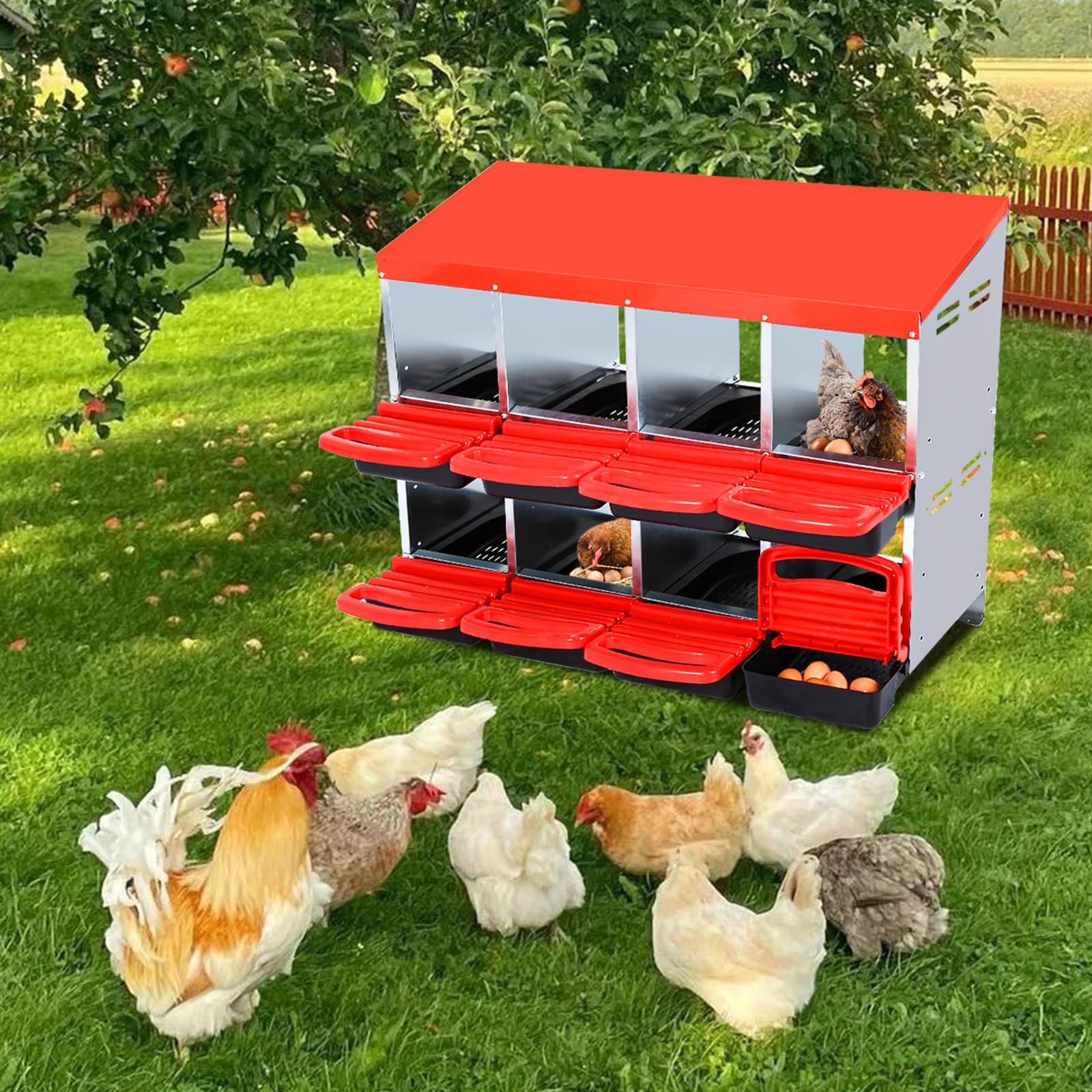 GARVEE Nesting Boxes for Chickens - Innovative Design for Egg Protection