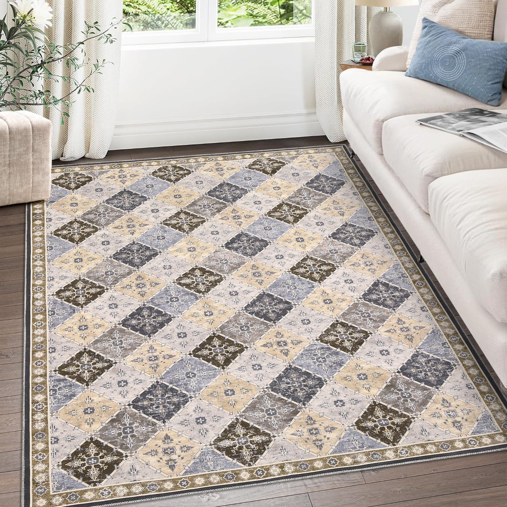 GARVEE Area Rug 8x10 - Soft, Machine Washable, Non-Slip