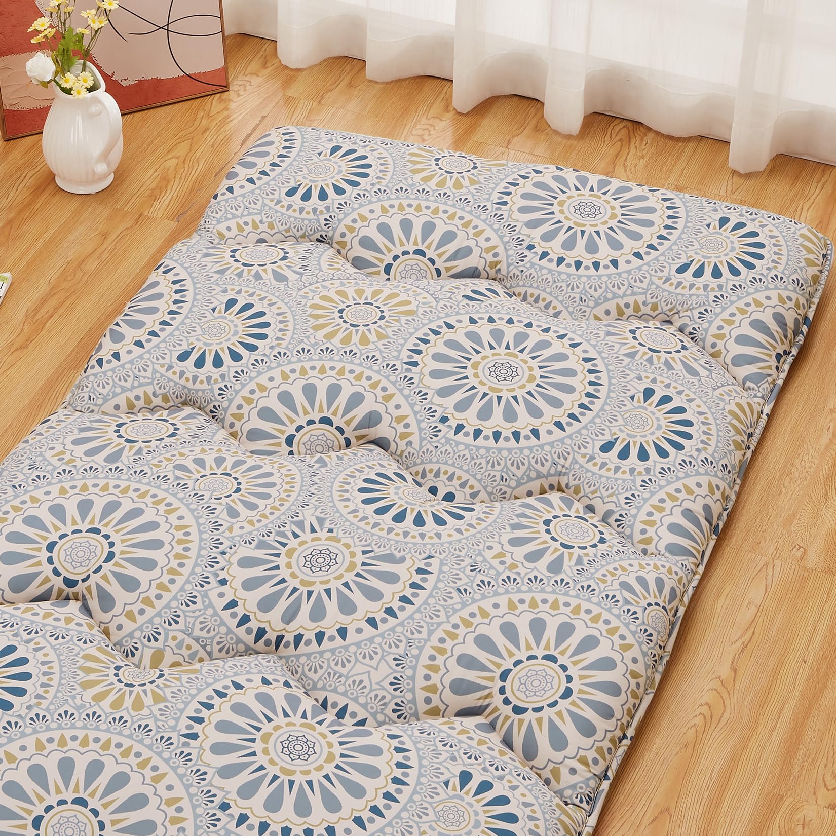 GARVEE Floral Pattern Japanese Futon Mattress - Comfort & Style