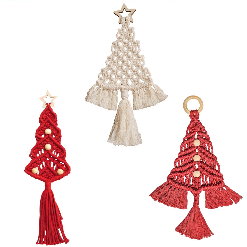 GARVEE DIY Macrame Christmas Tree Kit - Handmade Boho Ornaments