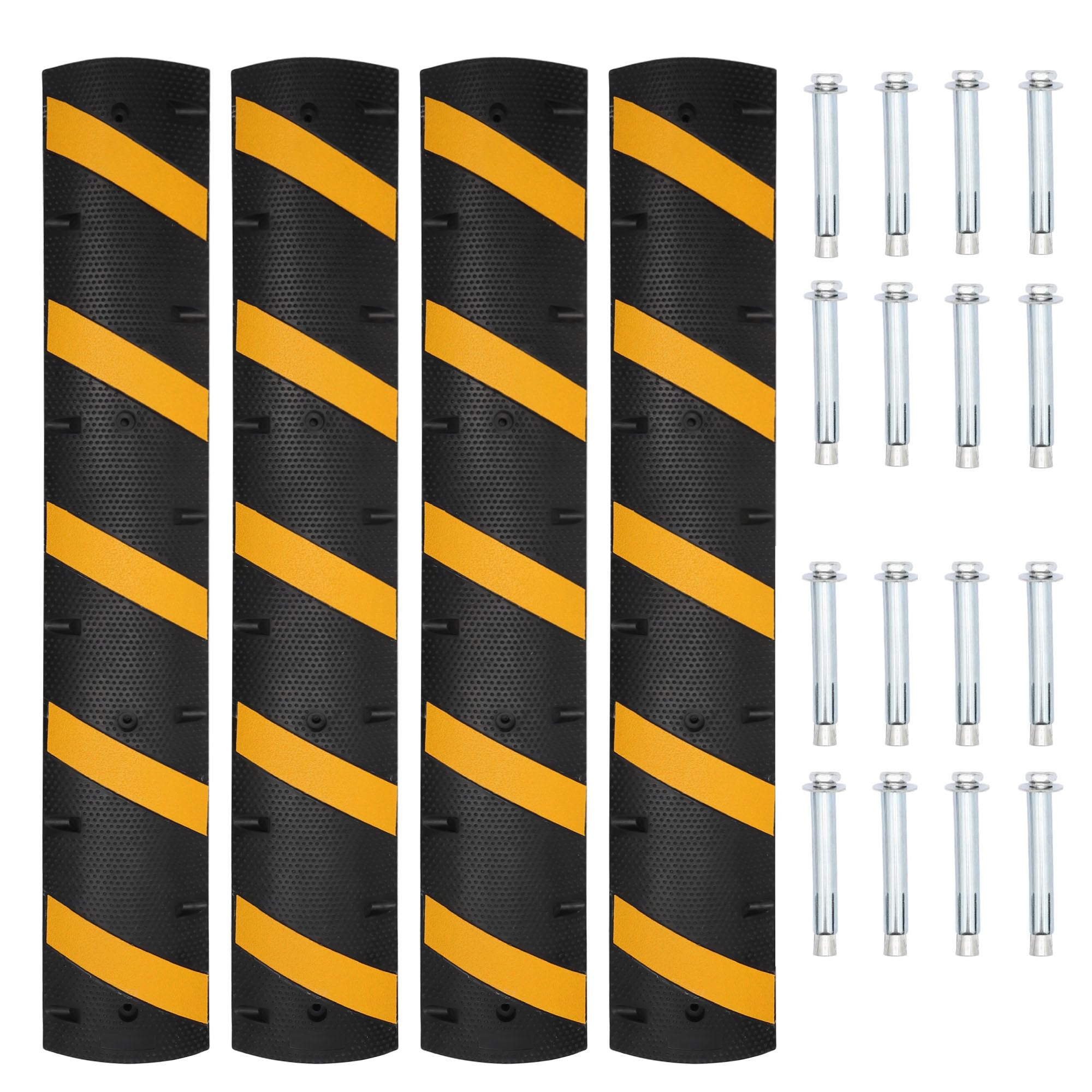 Garvee 6Ft Recycled Rubber Speed Bump Heavy Duty 2 Inch High Industrial ...
