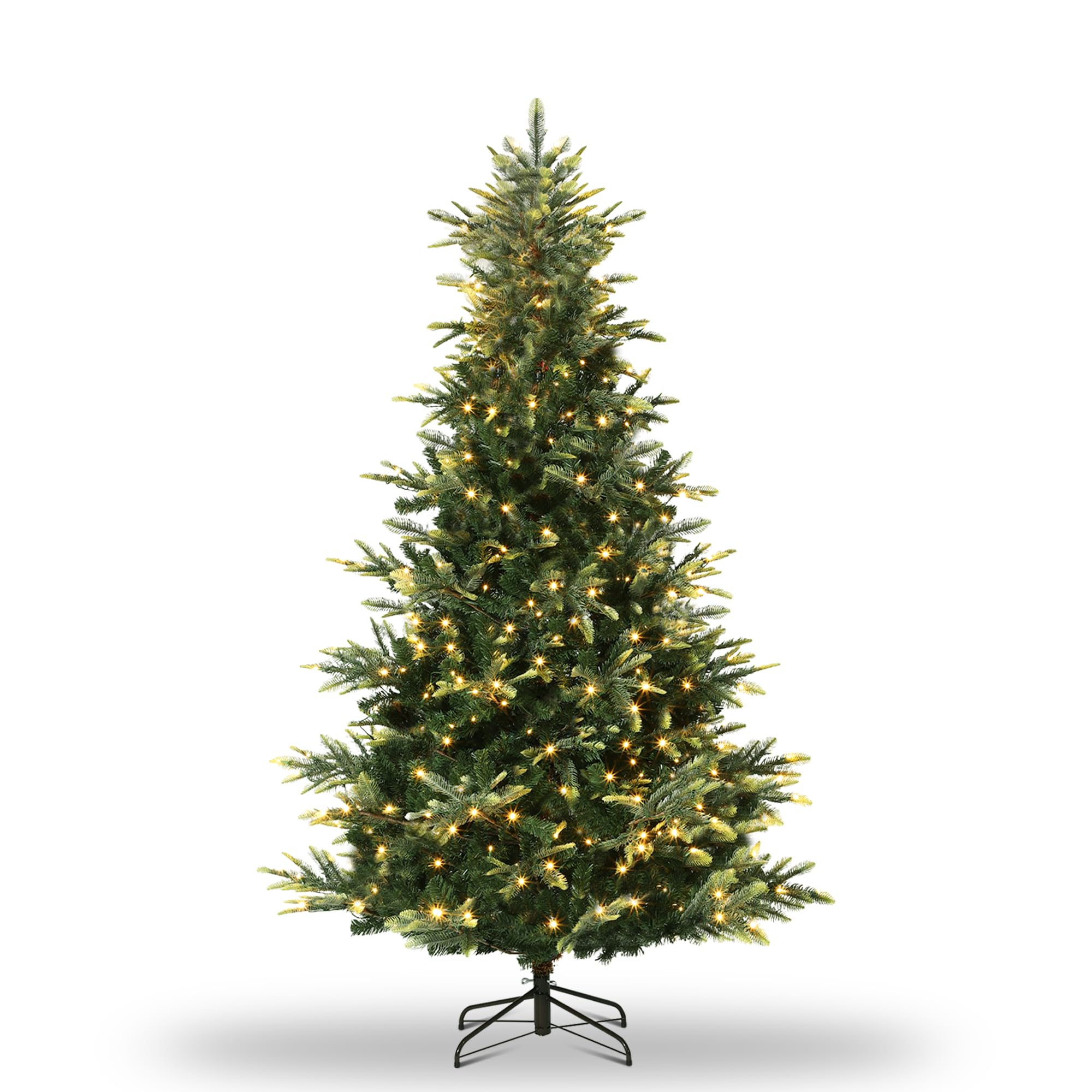 Garvee Pre-Lit Slim Aspen Fir Christmas Tree 6.5FT with 300 Warm White ...