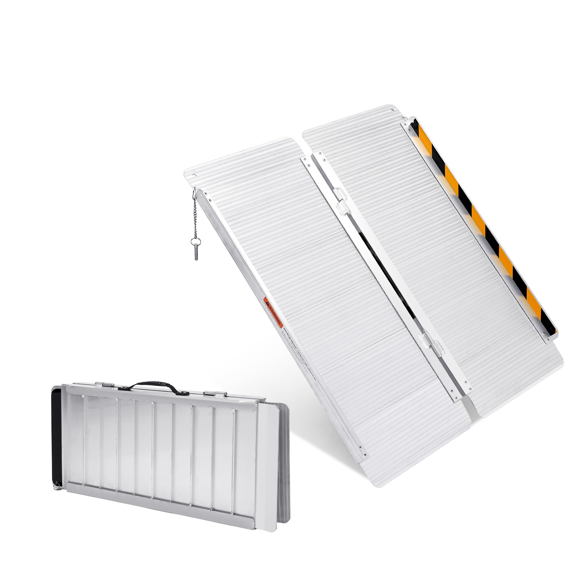 Garvee Heavy Duty Portable Wheelchair Ramp Foldable Aluminum Safety ...