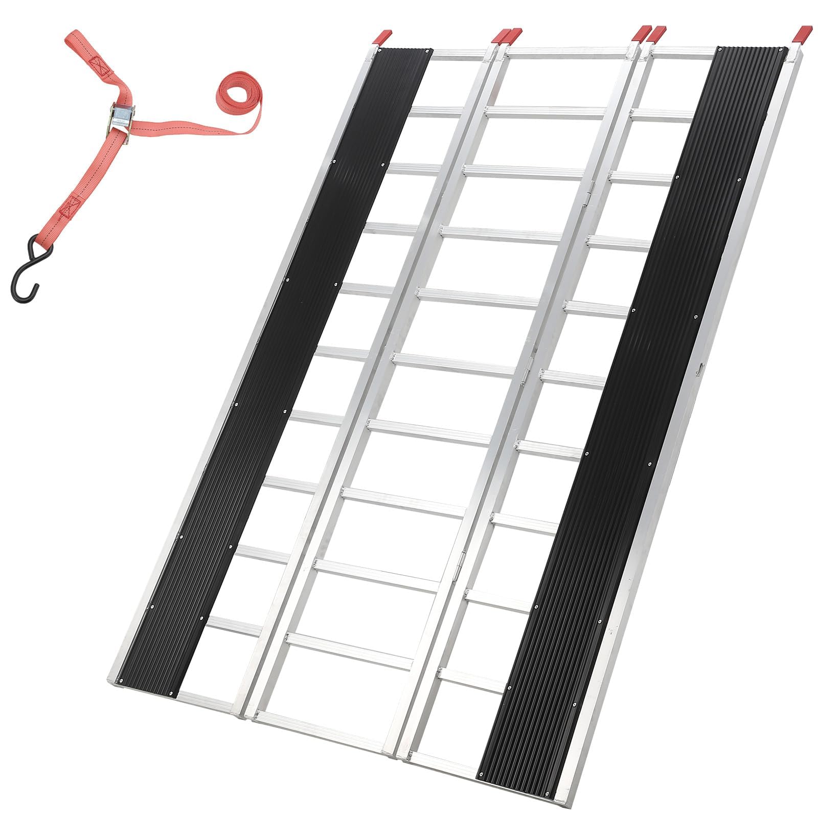GARVEE 1500LB Aluminum Loading Ramps - Tri-Fold Design w/Anti-Slip Sur