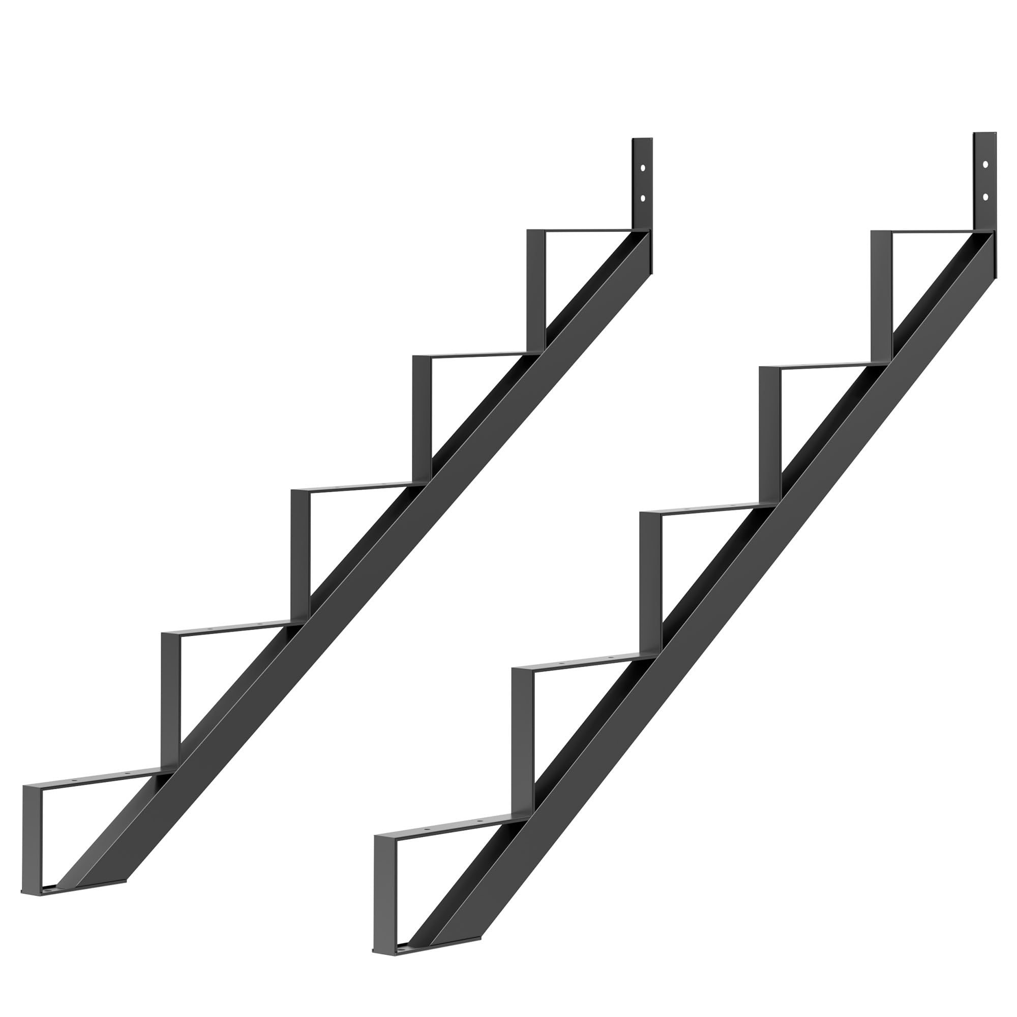 Garvee 2-pack steel stair risers 5-step with rust-resistant finish. He