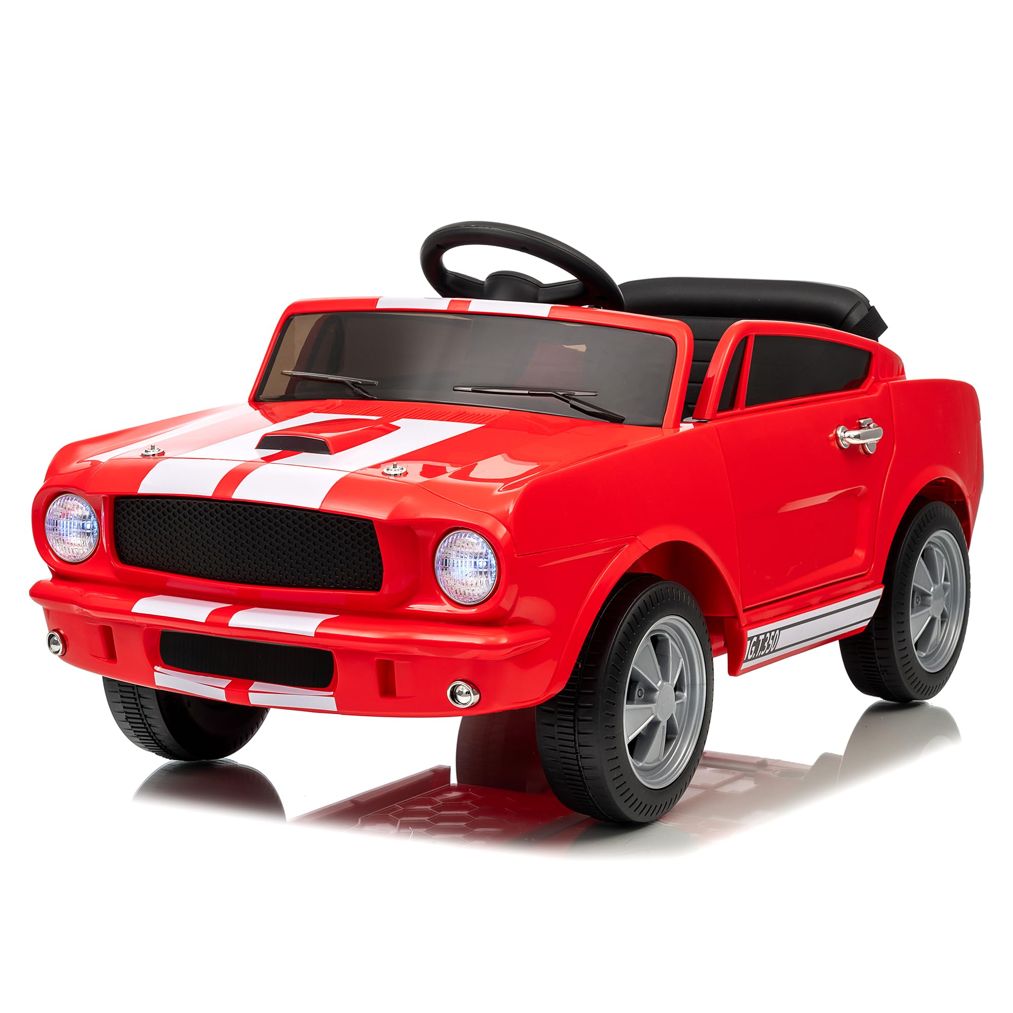 Garvee 12V Ride On Licensed Shelby GT350 Electric Car with Remote ...
