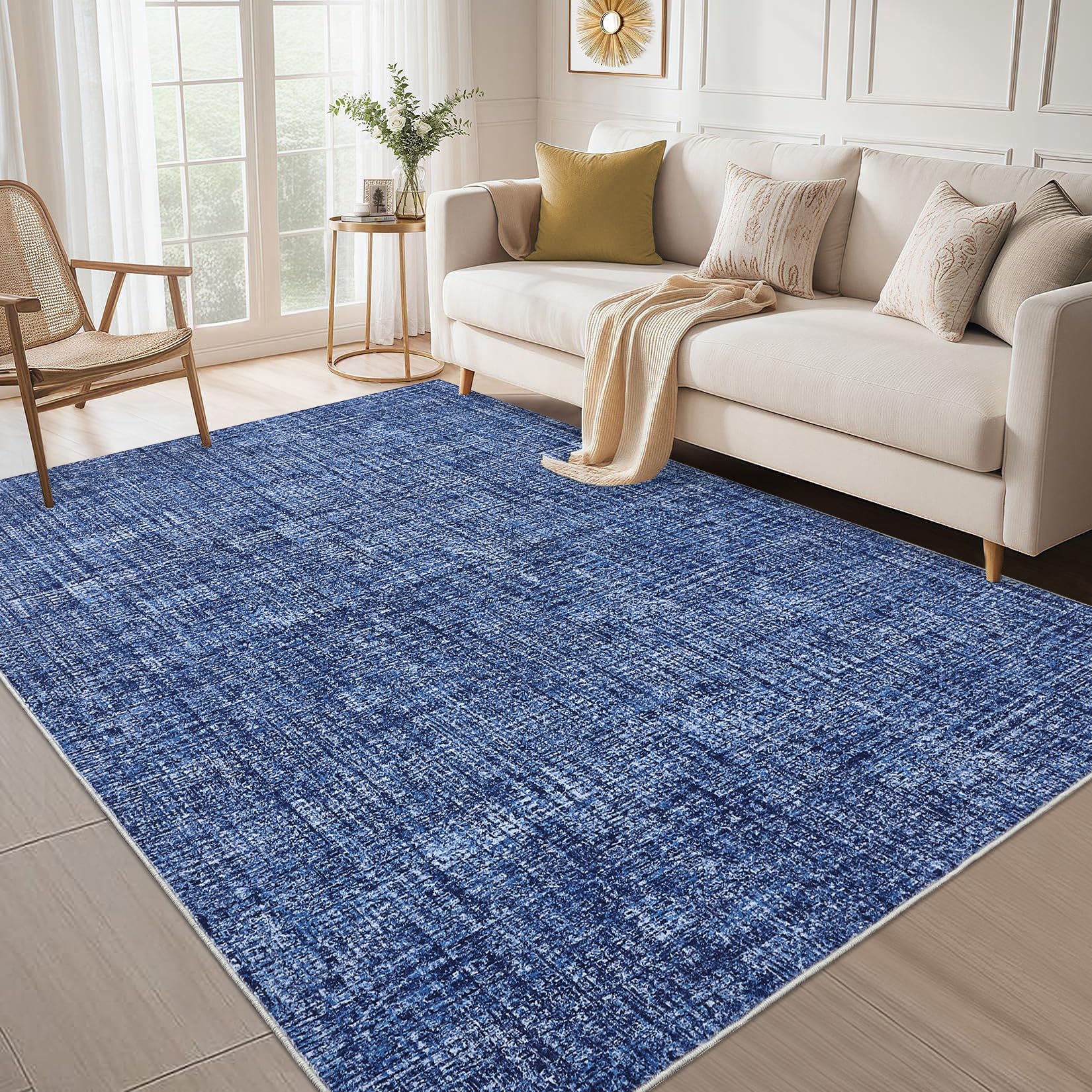 Garvee 8x10 Area Rug Machine Washable Non-Slip Low Pile Plush Durable