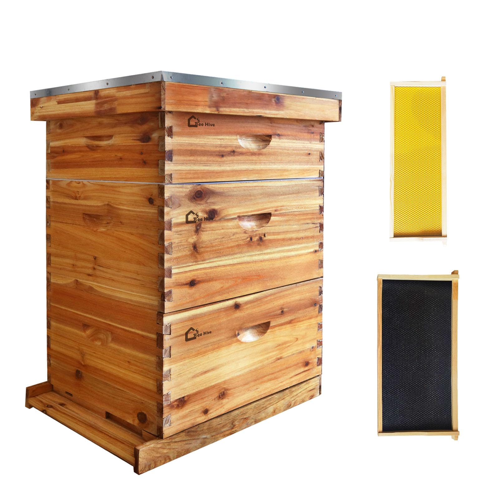Garvee Beehive Kit 10 Frame Langstroth Cedarwood And Waterproof Cover ...