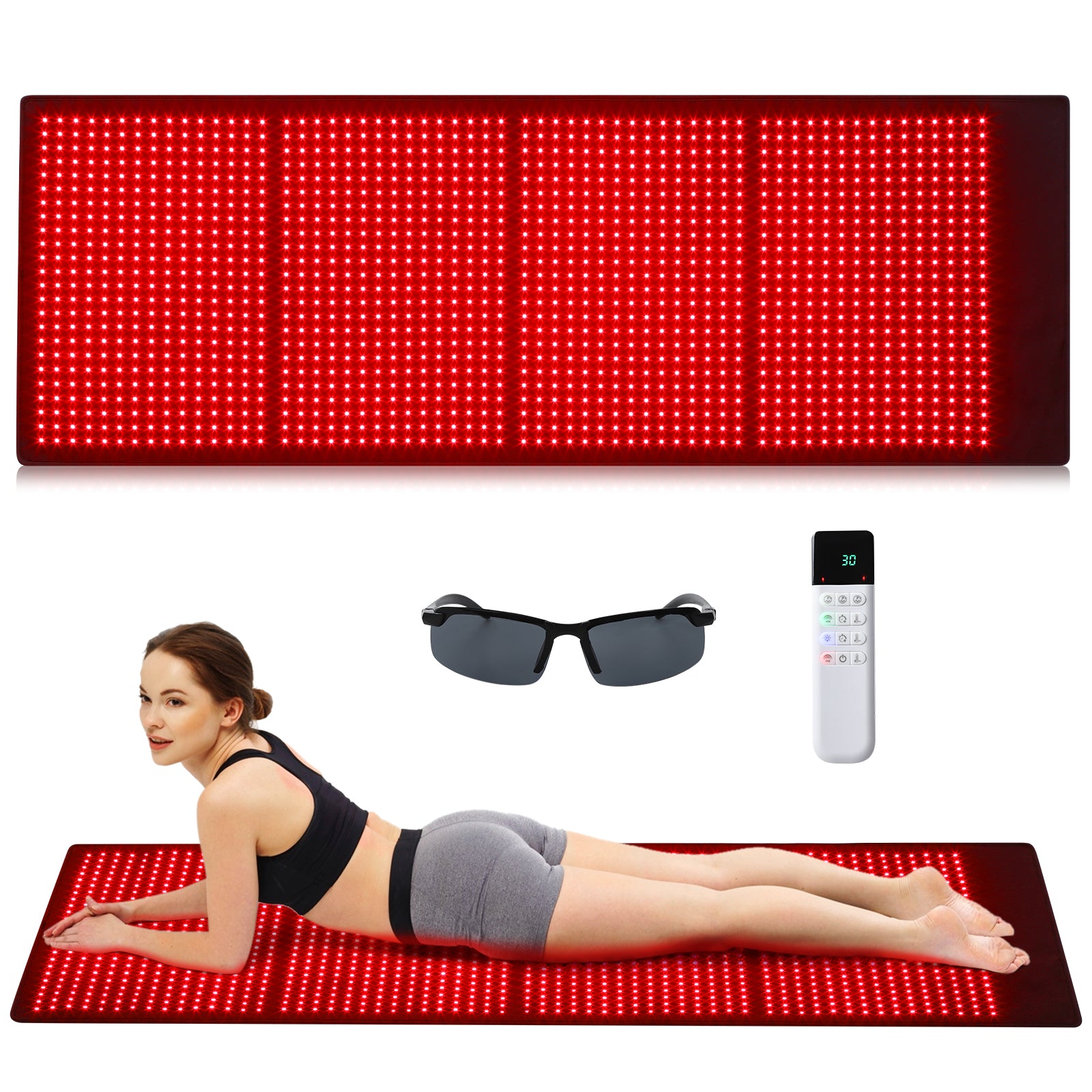 Garvee Red Light Therapy Mat for Body with 1440 LEDs Heating for Relax ...