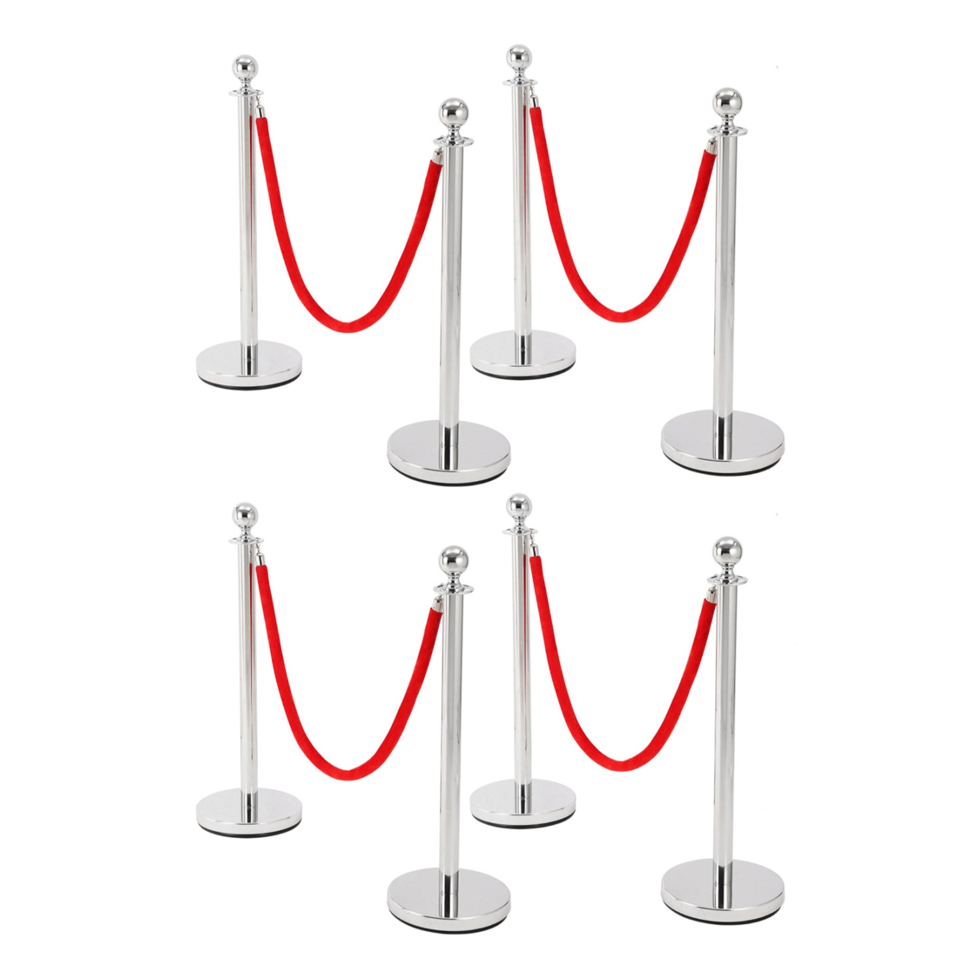 Garvee 6 Pcs Silver Stanchions Posts, Stainless Steel Stanchion with 6