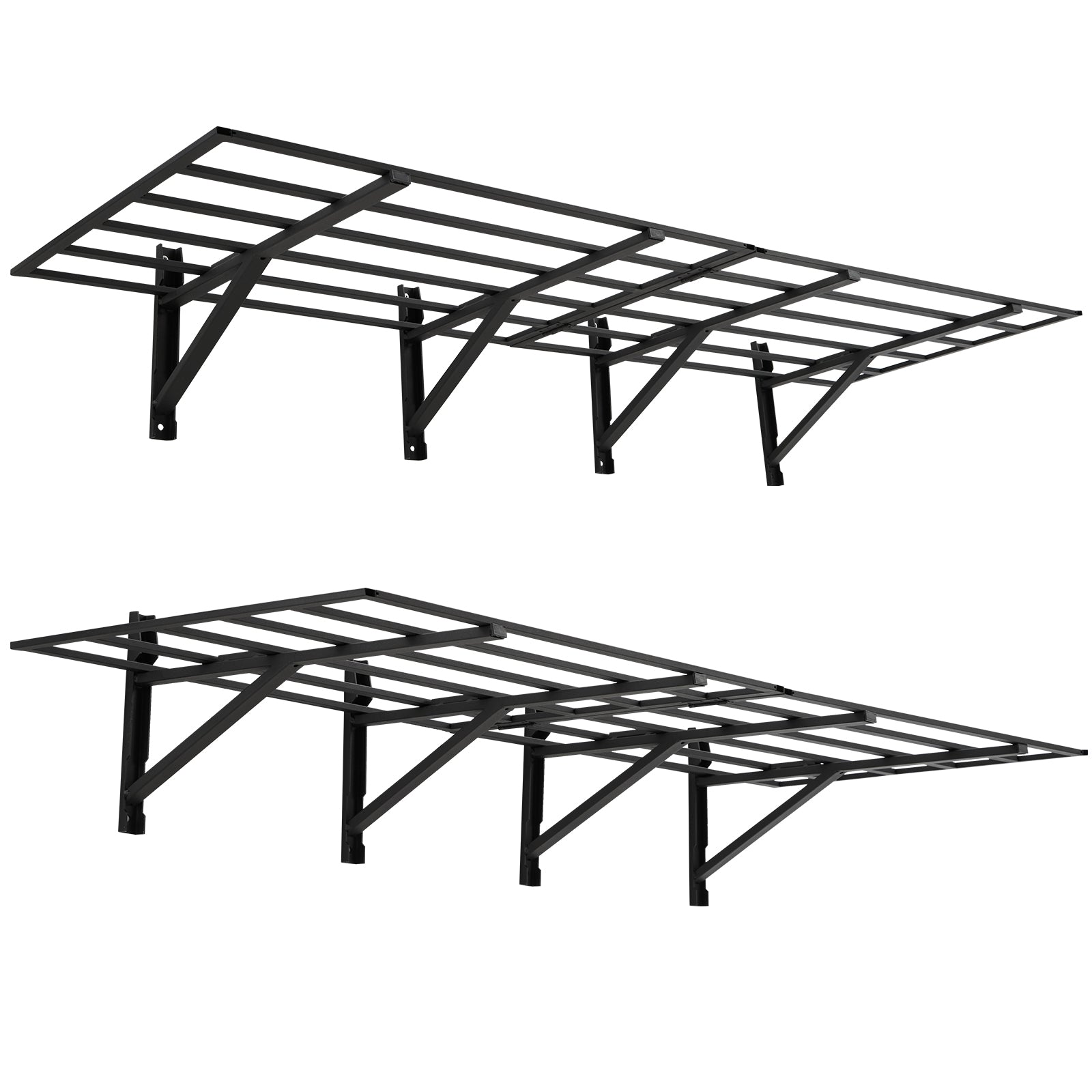 Garvee Folding Garage Storage Shelving Wall Mounted, 2 Pack 2x6ft Gara