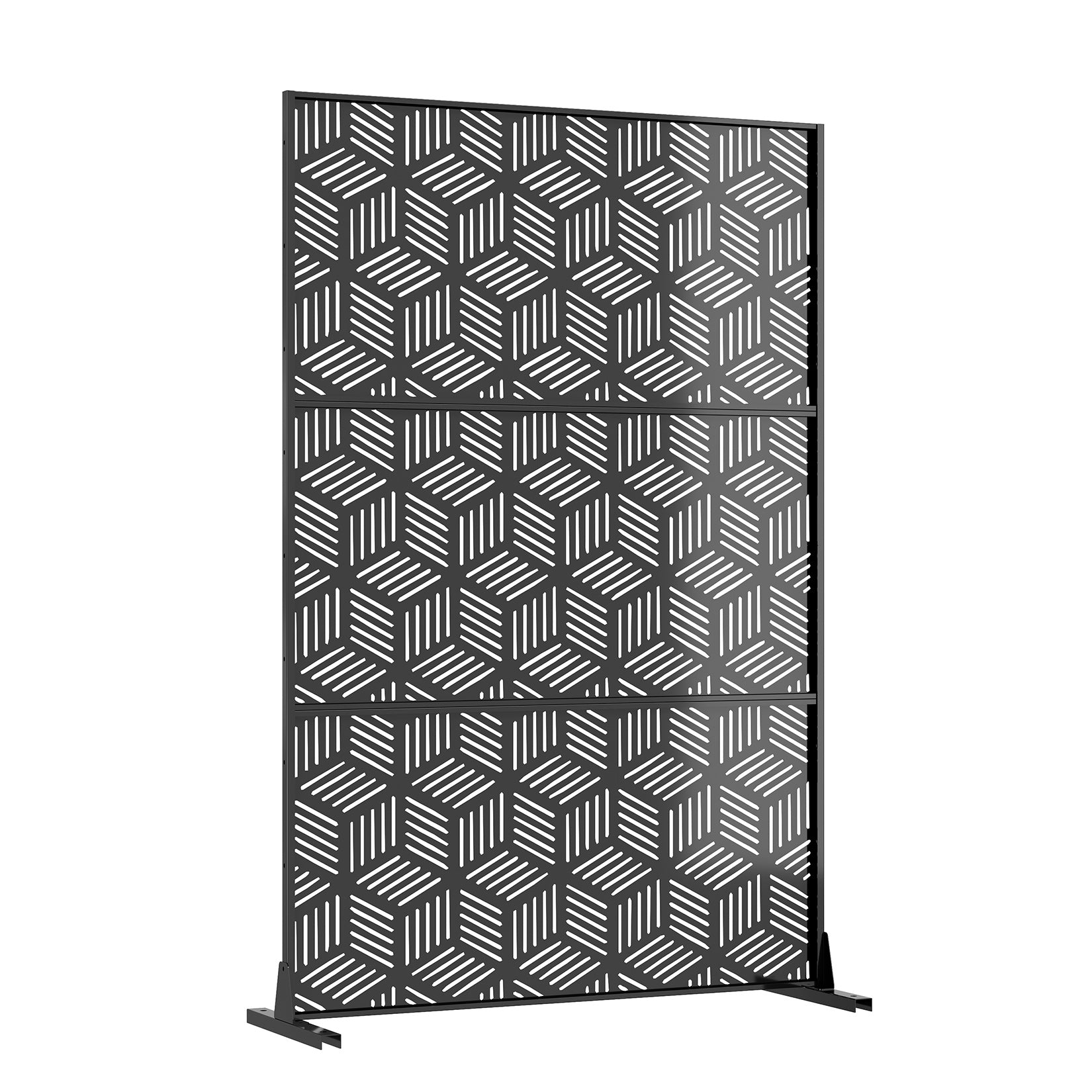 Garvee Freestanding Metal Privacy Screen Cube Design Outdoor Fence ...