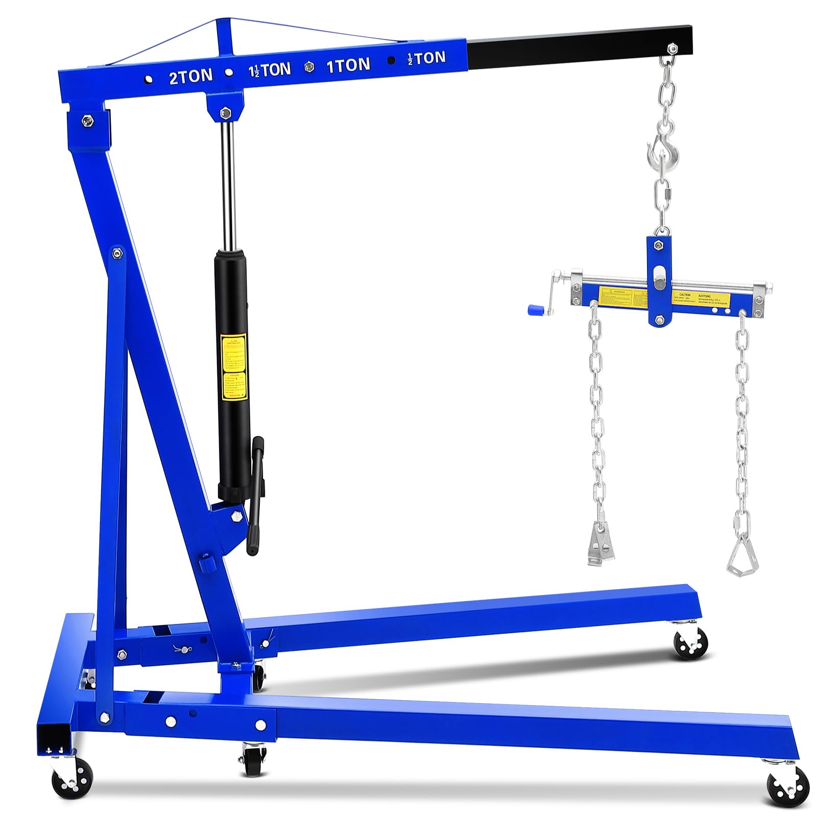 Garvee Engine Hoist 2 Ton Hydraulic Folding 4400lb 6 Casters Garage Lift